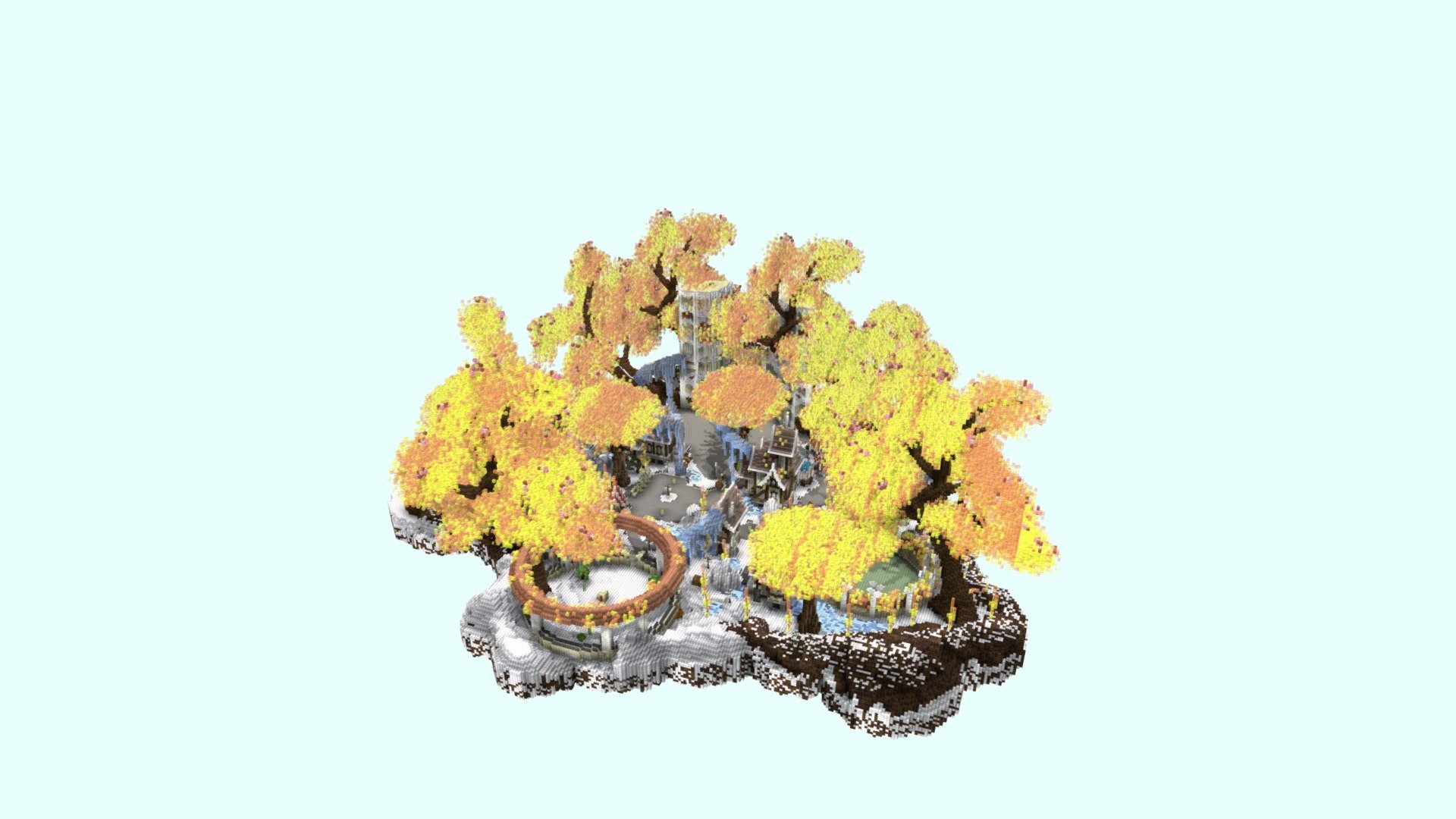 SkyBlock - Snow Spawn Map 100x100 v0.1 - 3D model by requlogia [73e7218 ...