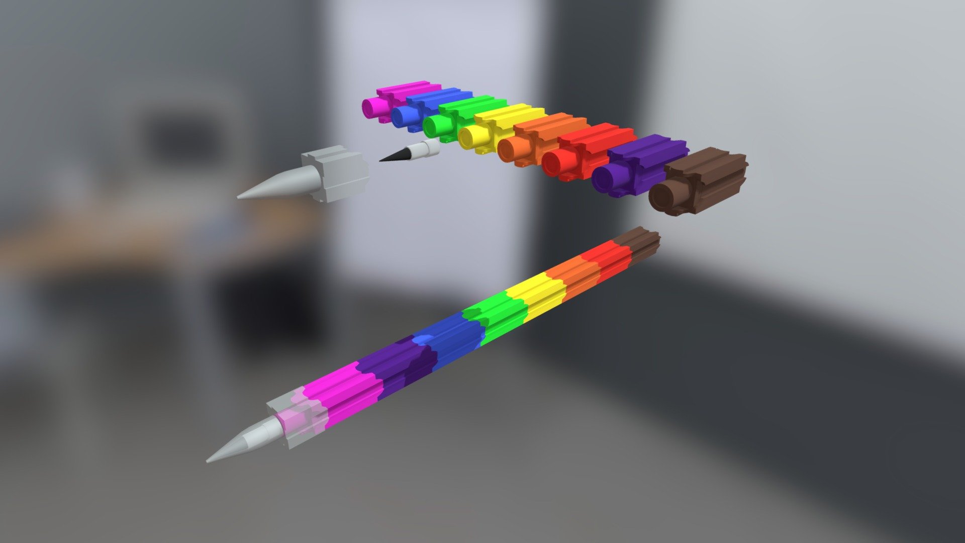 Stackable Pencil - Download Free 3D model by Warapotte [73ebf0c ...