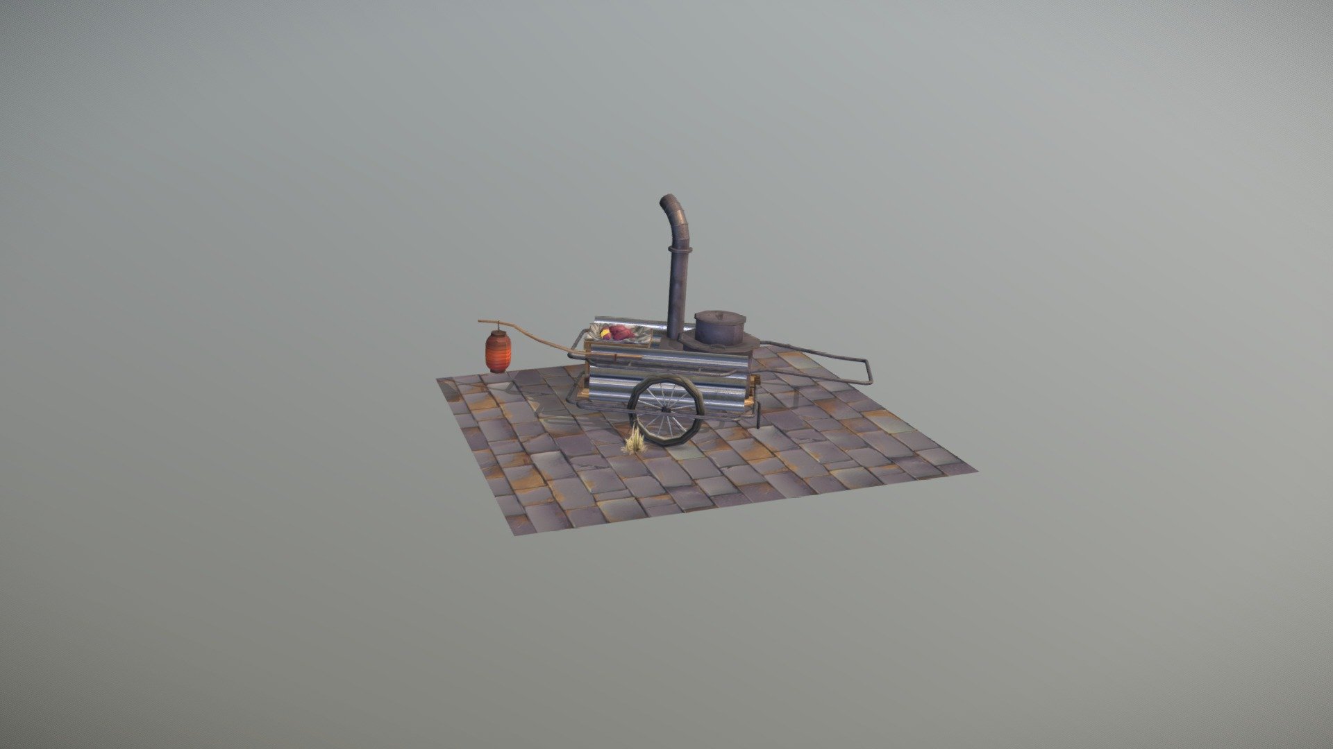 Japanese baked sweet potato cart - 3D model by Louise Lai (@lokyi_louise) [73f3dcc] - Sketchfab