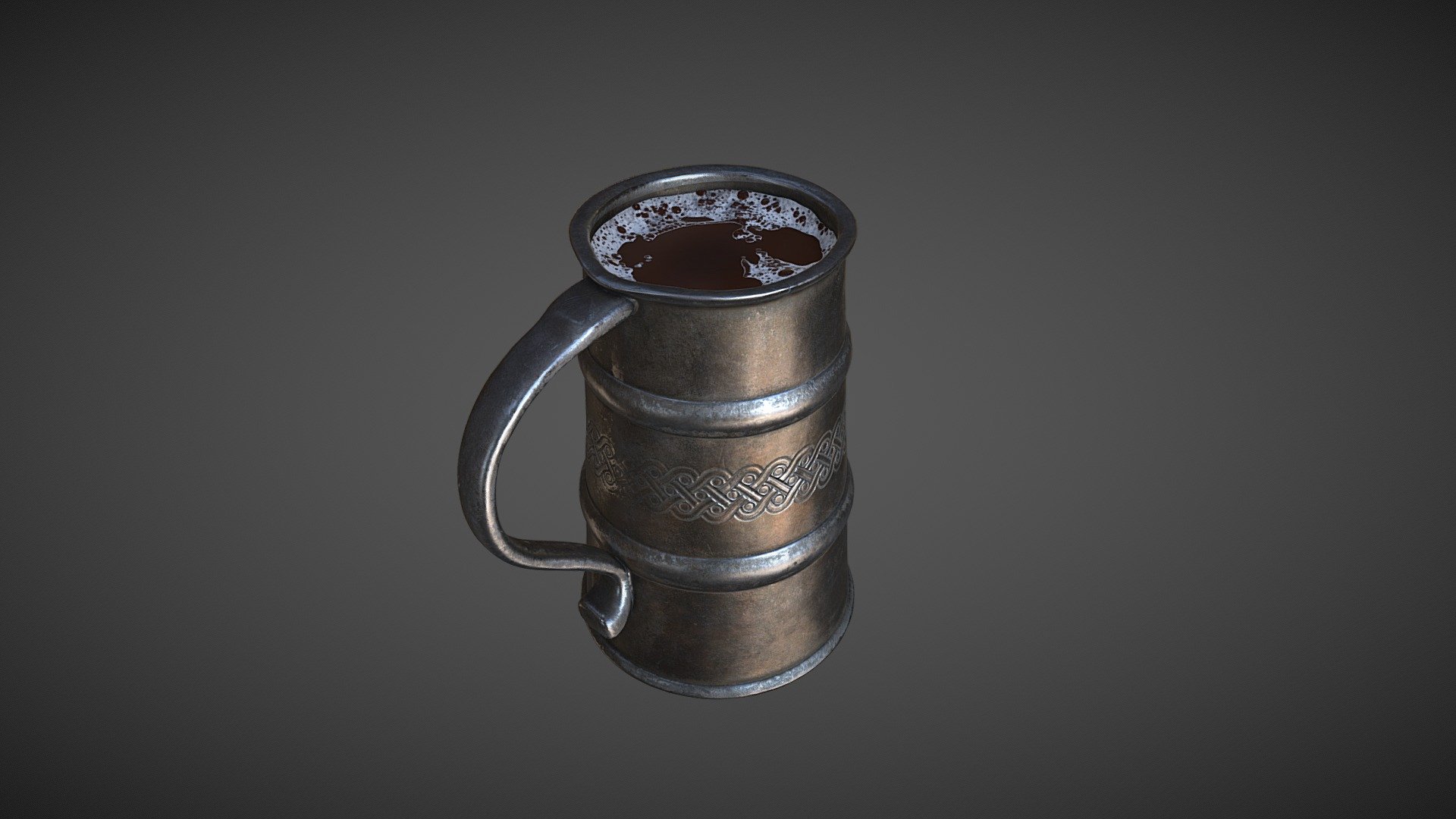 Metallic Beer Mug - 3D model by Andrej_Kunkel [73f712a] - Sketchfab