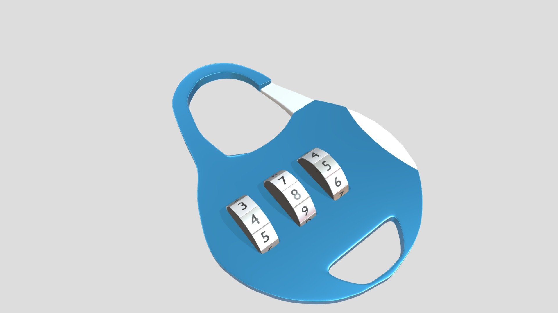 Number lock(Lock with password) - Download Free 3D model by Mukhesh ...
