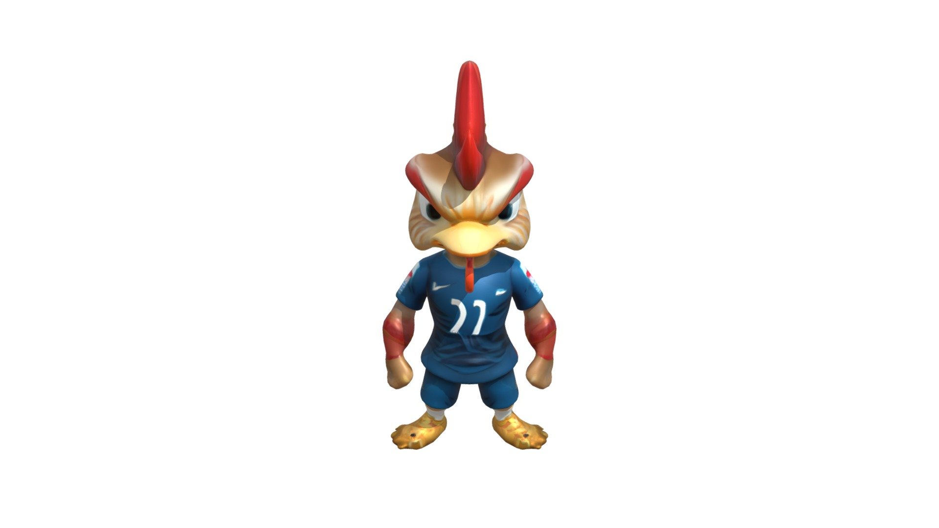 Rooster-like humanoid in sports attire - 3D model by kiendao.vxperia ...