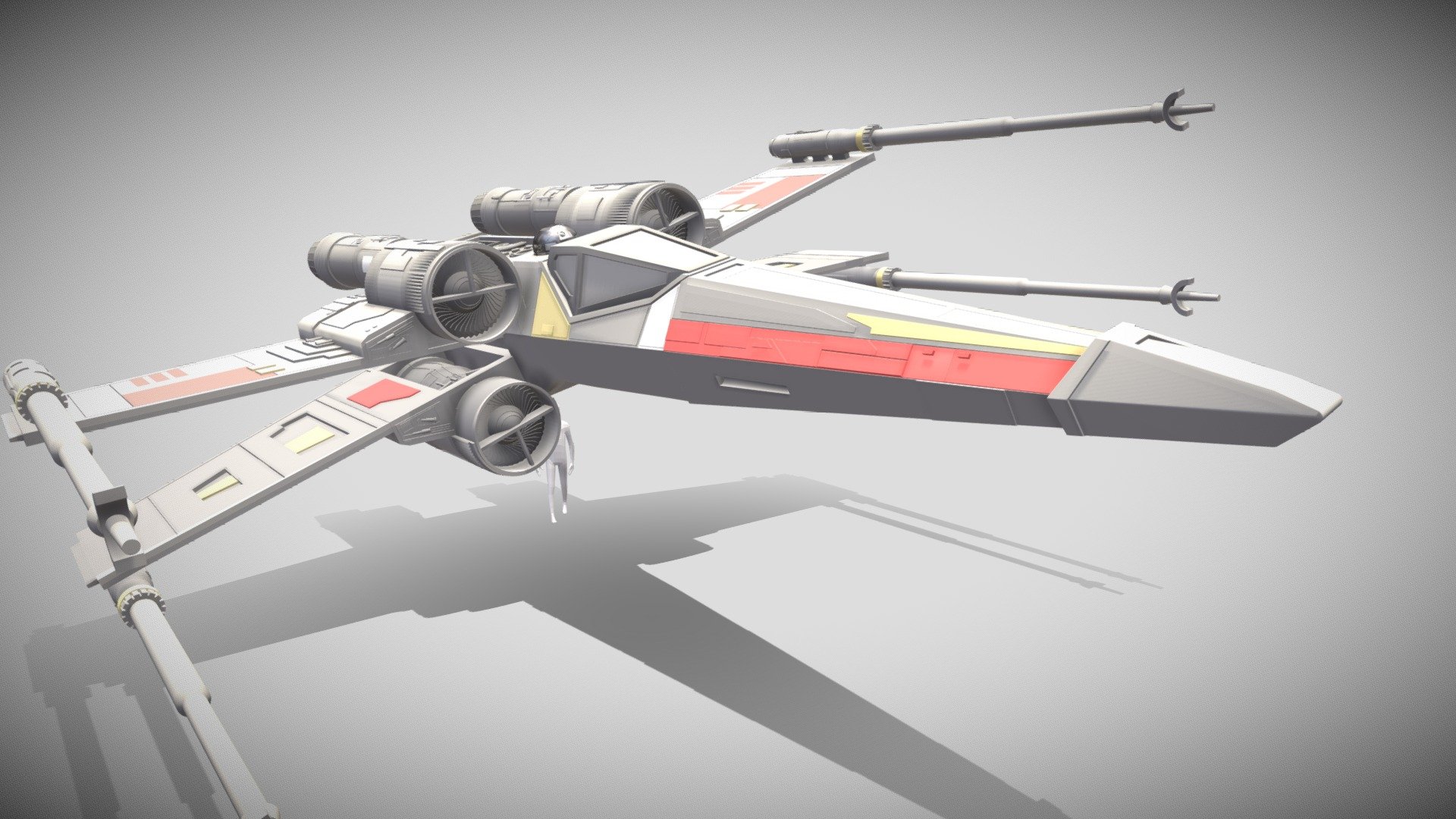 X- Wing Fighter - Download Free 3D model by Sacred Heart Animations ...