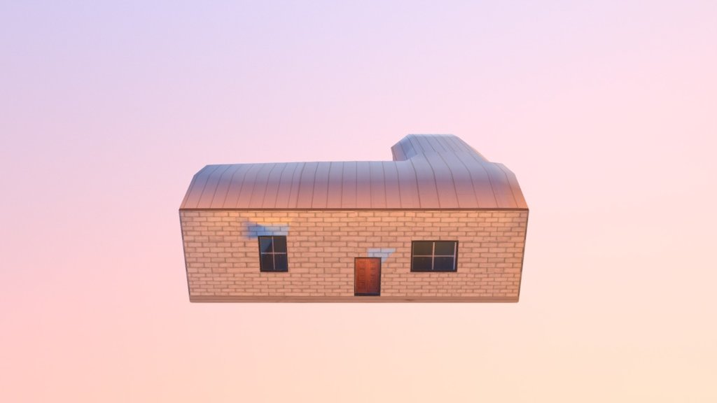 Rundown brick house - 3D model by Daniel772 [740e4fd] - Sketchfab