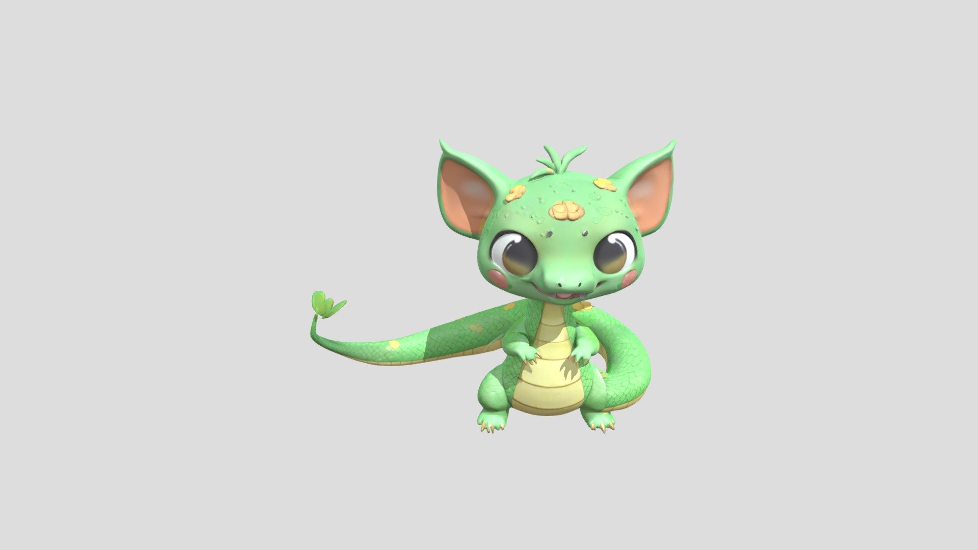 Cute Fakemon snake, fantasy, creature - 3D model by meumh [7413d7d ...
