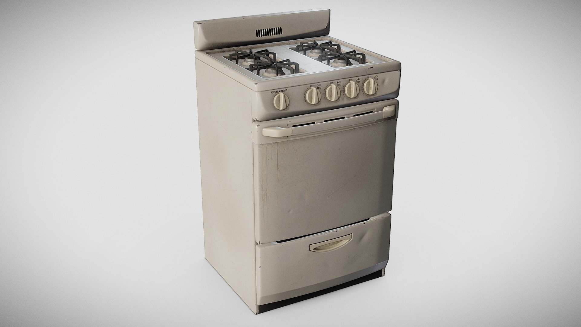 Old Gas Stove - 3D model by Slava Izvekov (@guantanamera) [7415b3f ...
