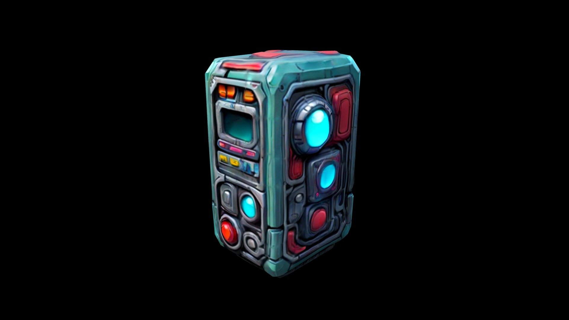 The image presents a futuristic cube-shaped robo - Download Free 3D ...