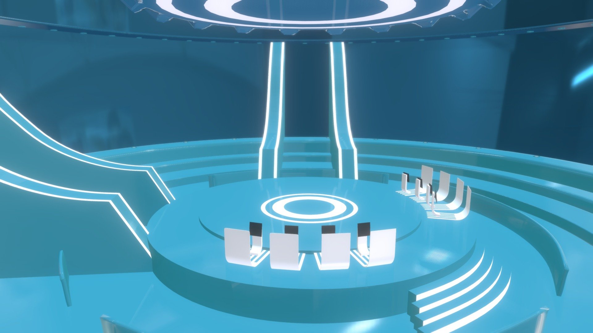3D Stage with audience Sitting - Download Free 3D model by bukhtawer ...