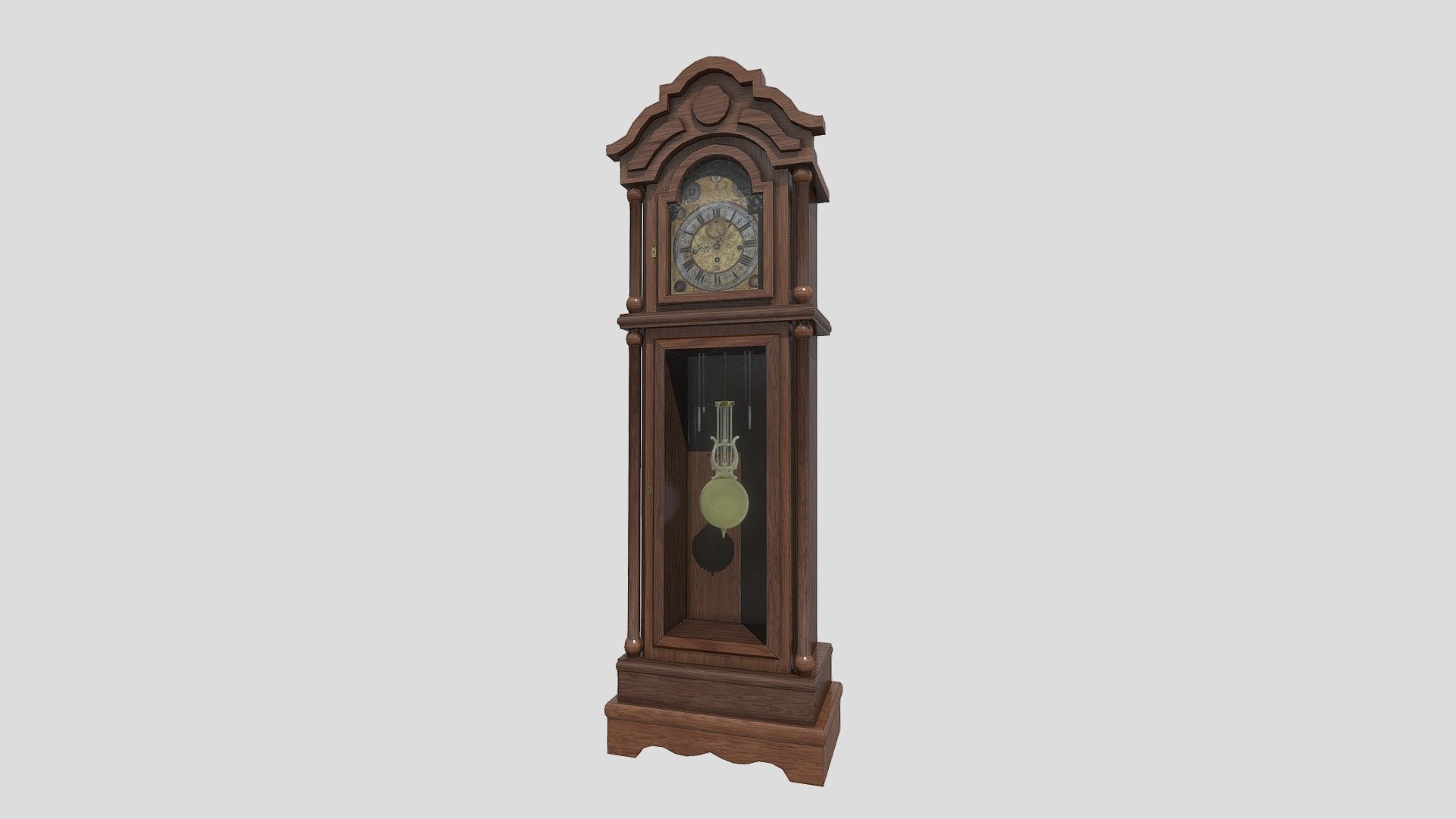 Grandfather Clock - 3D model by Vaxeon [74185eb] - Sketchfab