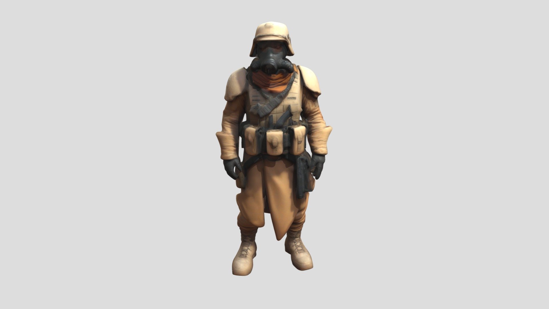 Modern Desert Guard - 3D model by PANAMZOO [741c070] - Sketchfab
