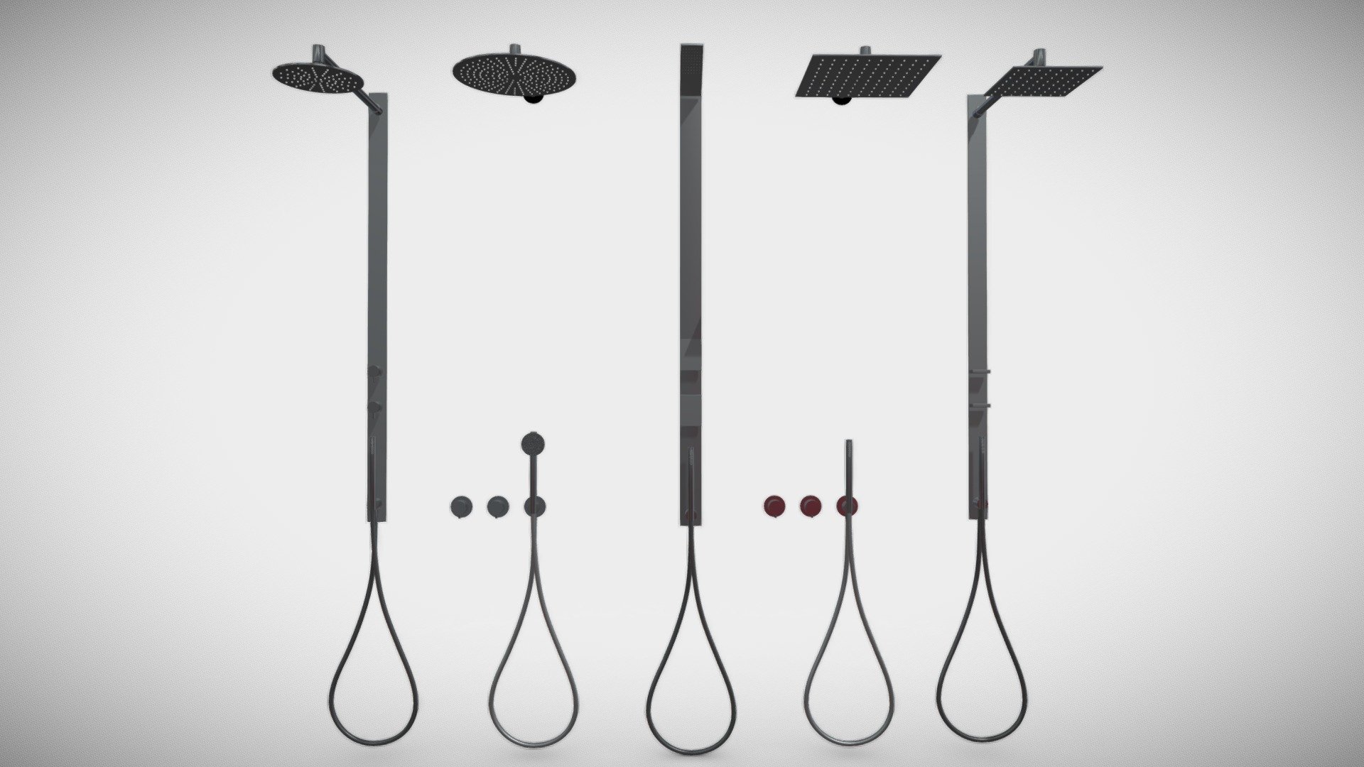 Shower systems and faucets CEA DESIGN set 40 - Buy Royalty Free 3D model by madMIX [741fea8 ...