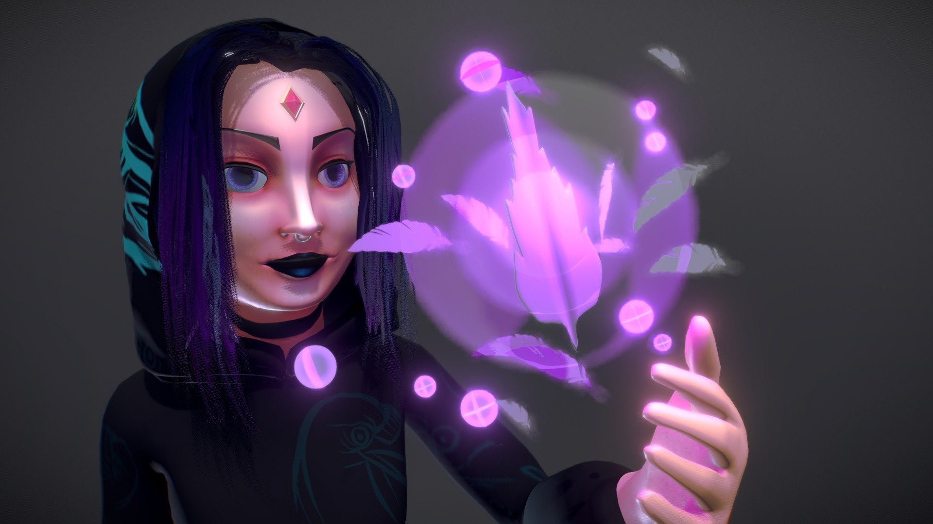 Raven - Teen Titans - Picolo references - 3D model by Castherwil ...