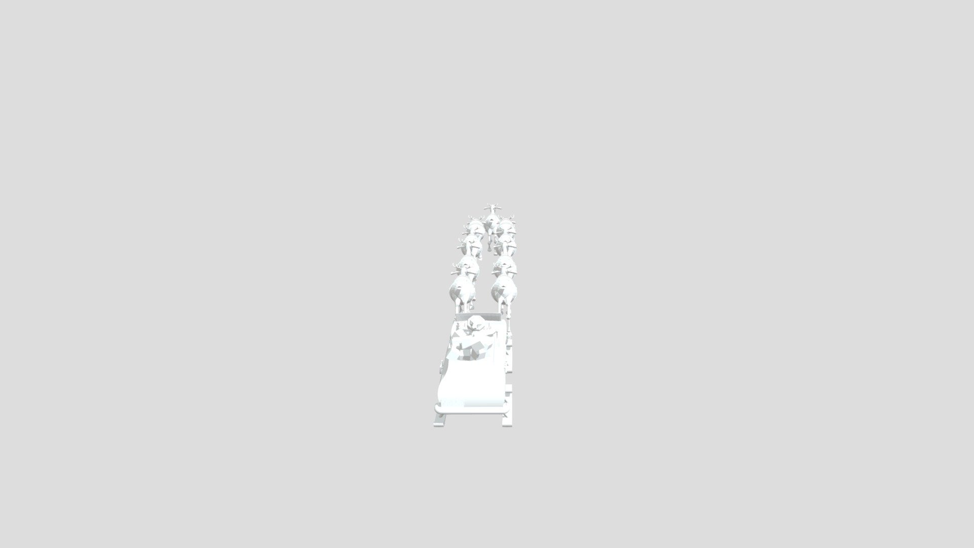 Santa And All Nine Reindeer, Petrified - Download Free 3D model by ...
