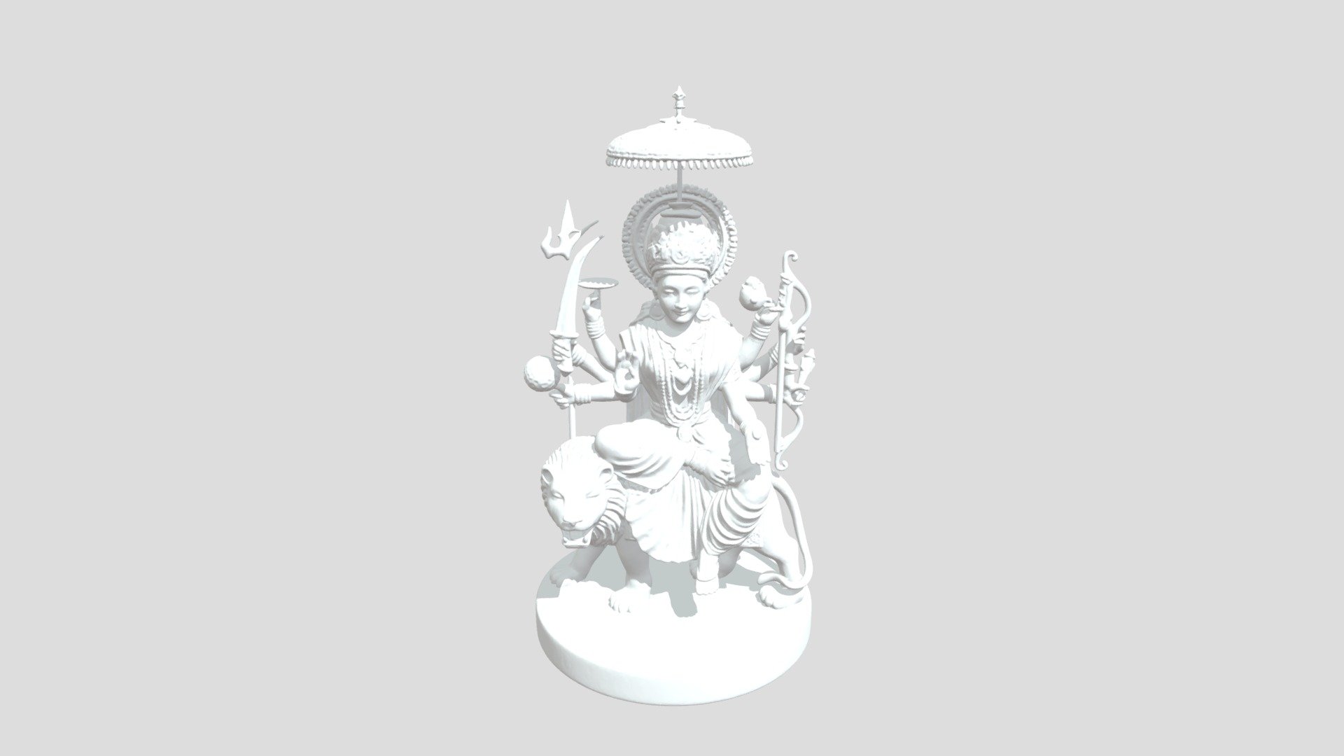 Goddess Durga Statue - 3D model by Prrren [7428836] - Sketchfab