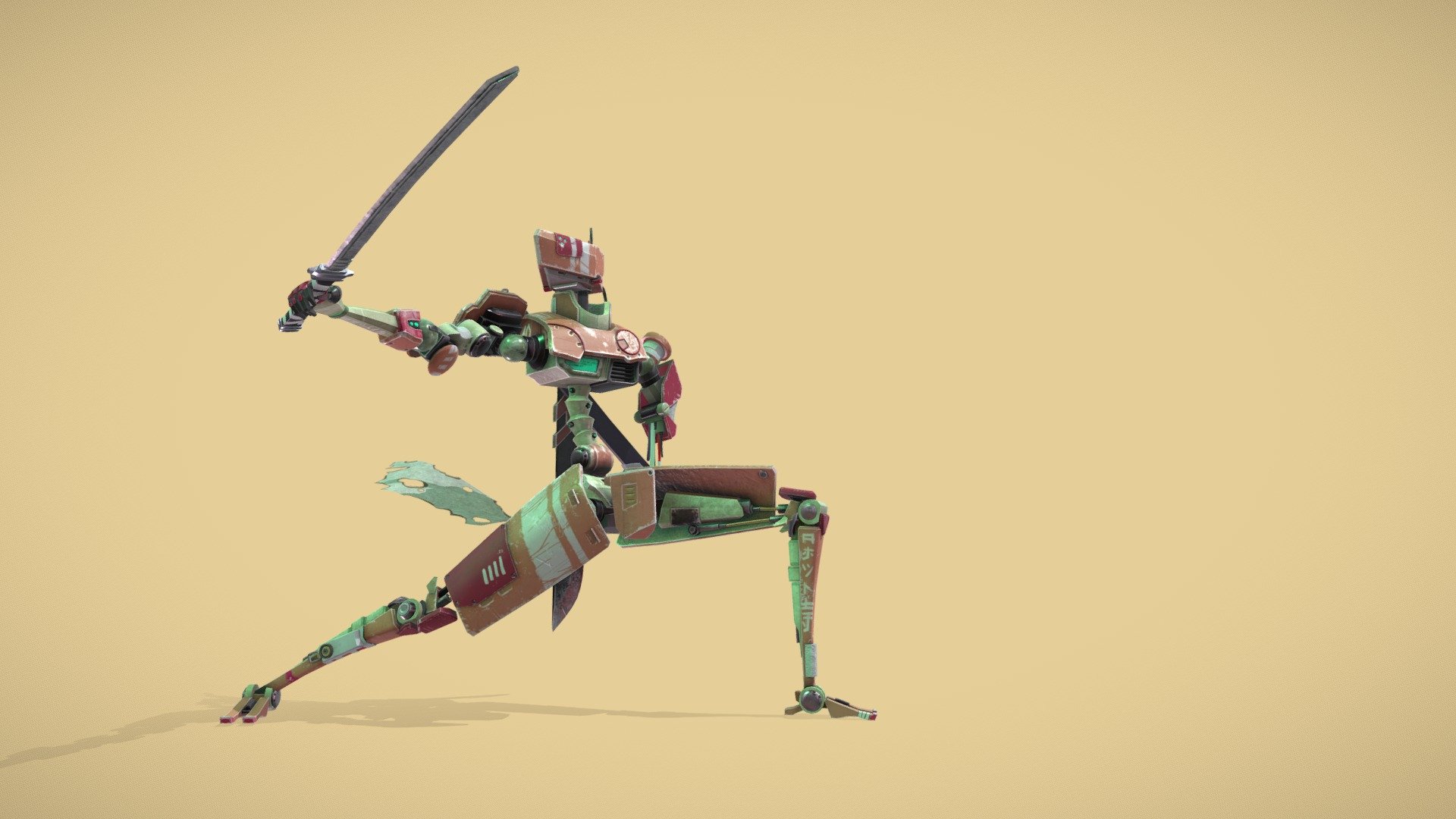 Robot Samurai | サムライロボット | - 3D model by merkuT_T (@merkuttt) [7428d41 ...