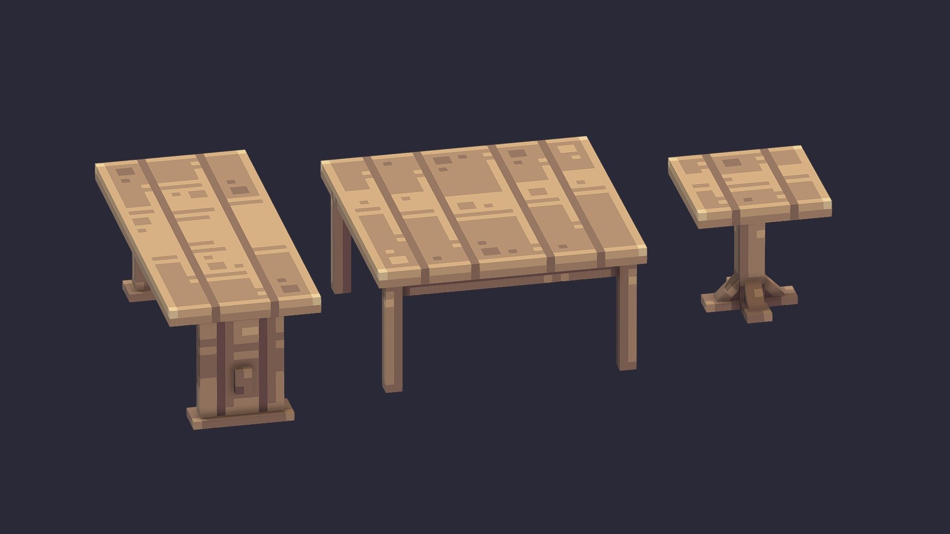 Wooden Tables - 3D model by Workshop Six (@workshop_six) [742ceac ...