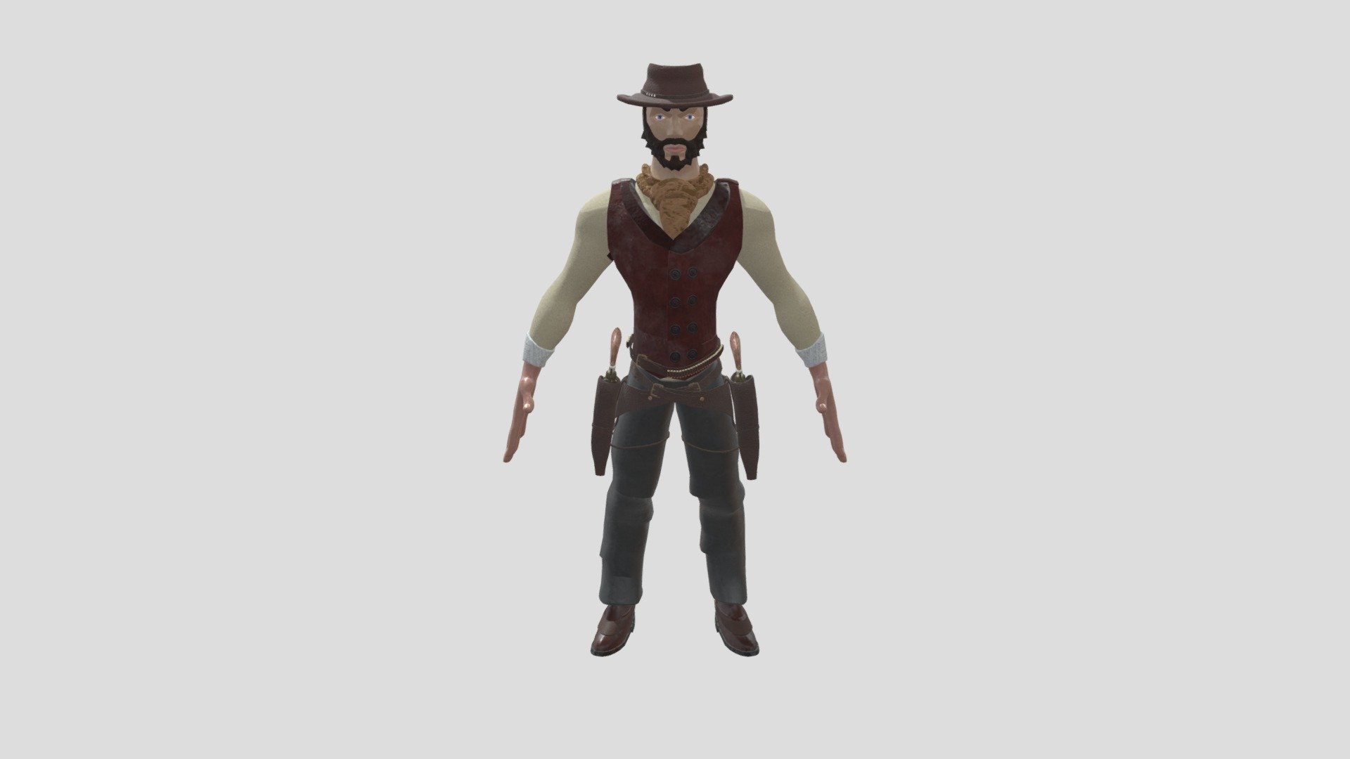 Cowboy Textured - 3D model by SunBro18 [743c92e] - Sketchfab