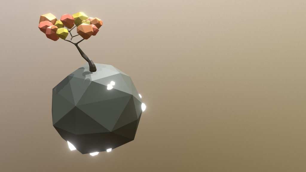Low Poly Autumn Tree in Space - 3D model by Alex Fillion ...