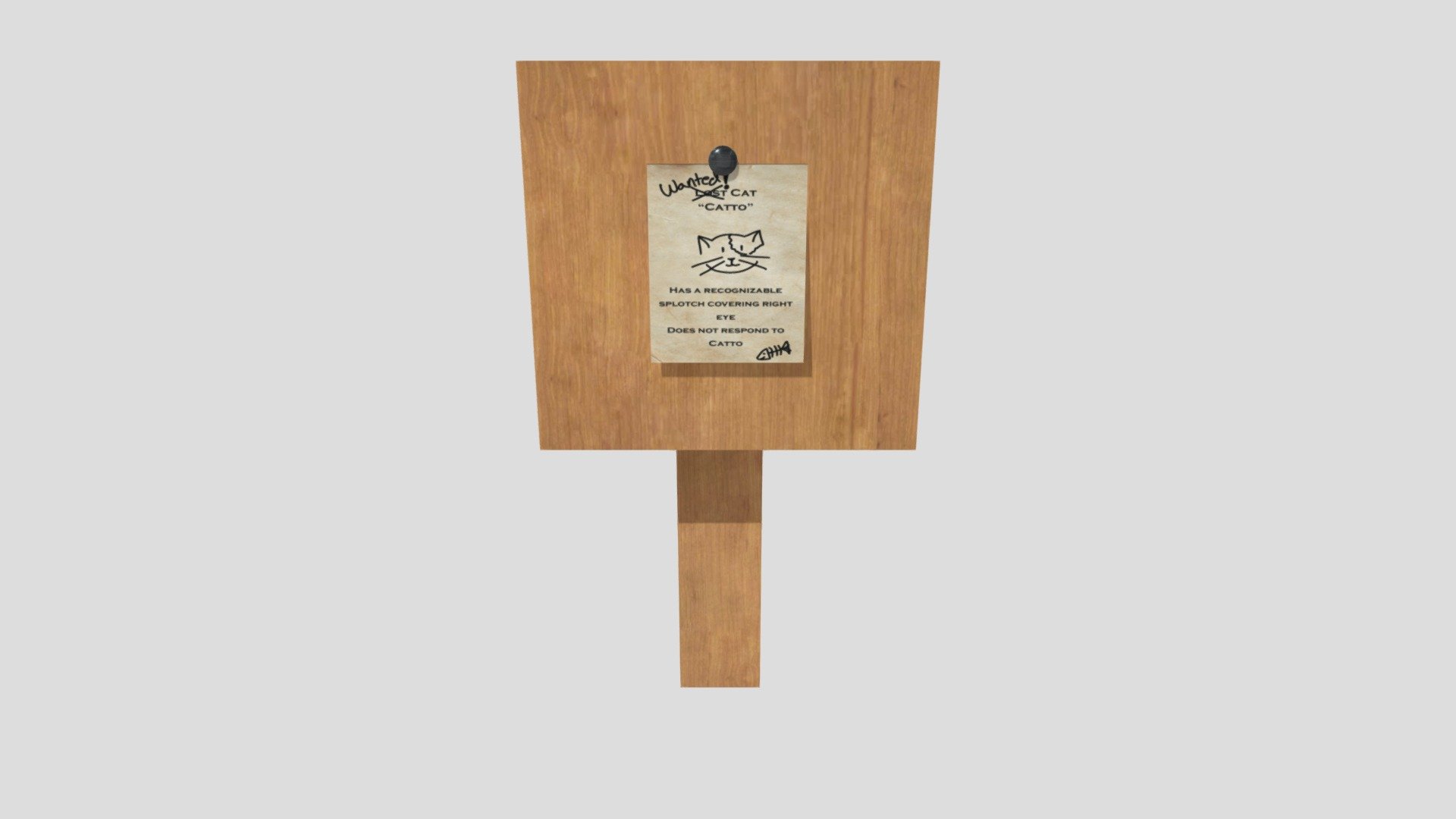 Sign w/ Wanted Poster - Download Free 3D model by unh31l1g3n [7441860 ...