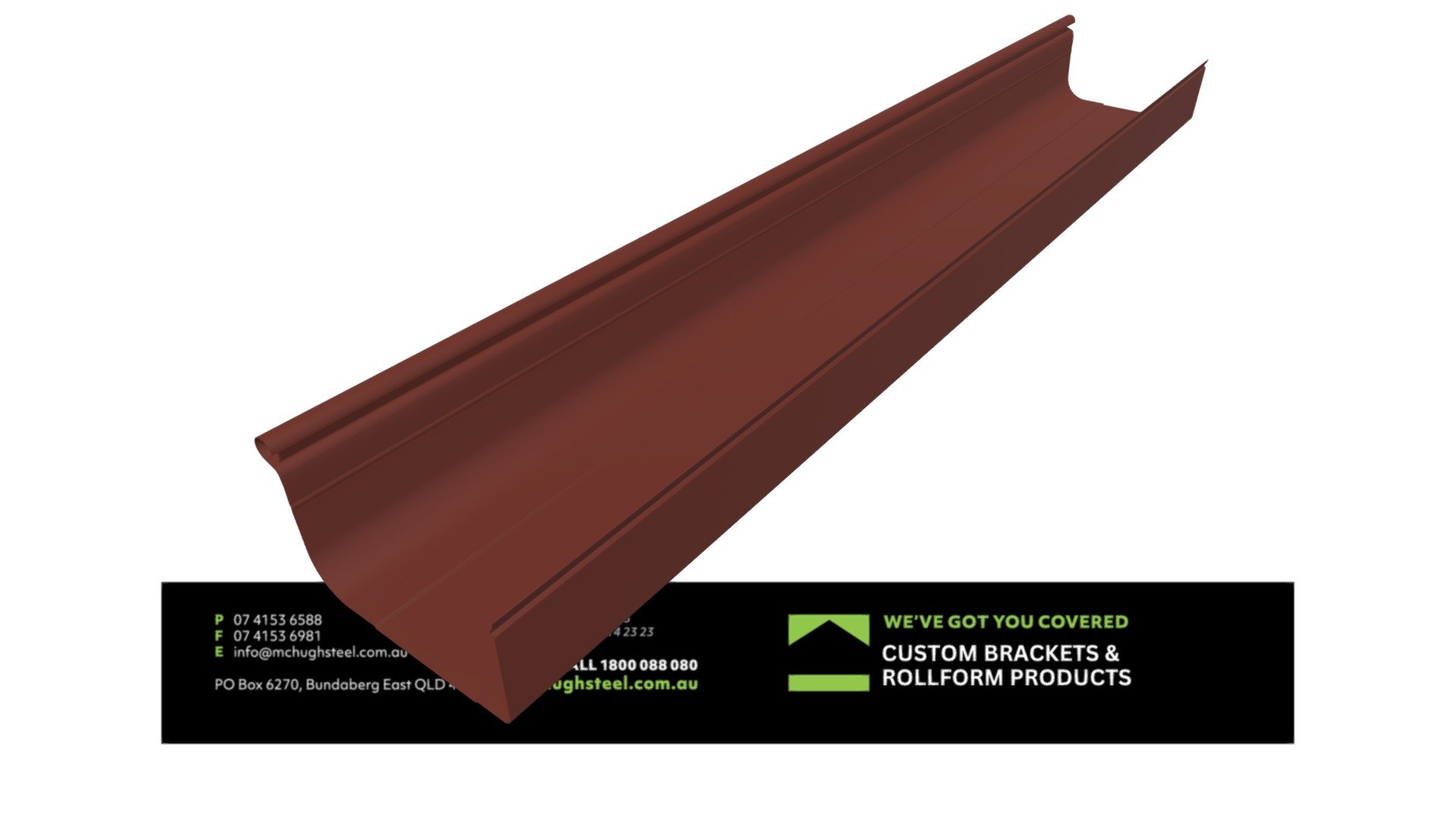 CQ150MD McHugh Quad Gutter150mm Colorb Manor Red - 3D model by ...