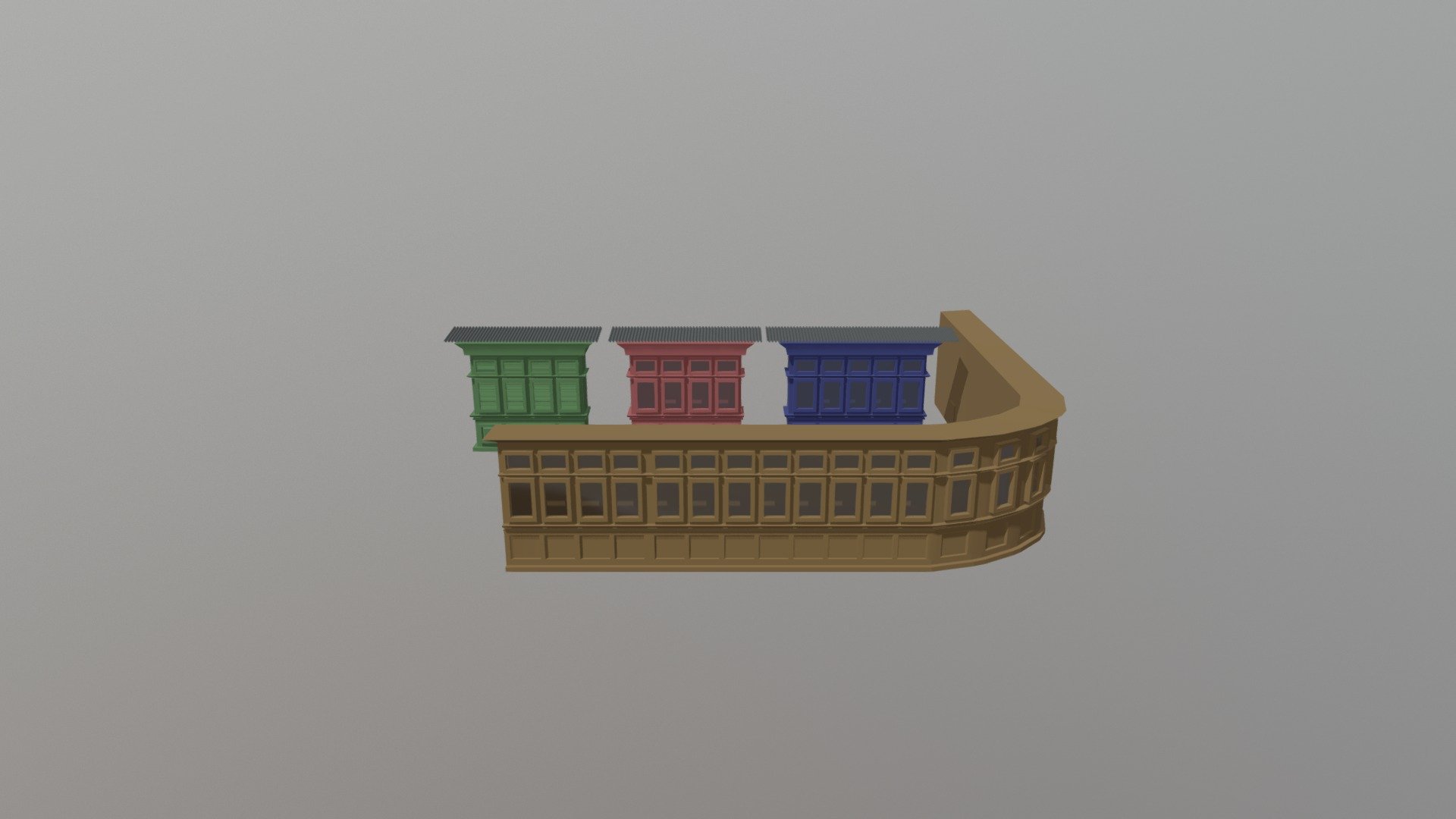 Balconies - 3D model by Dorian.Fenech [74492fd] - Sketchfab