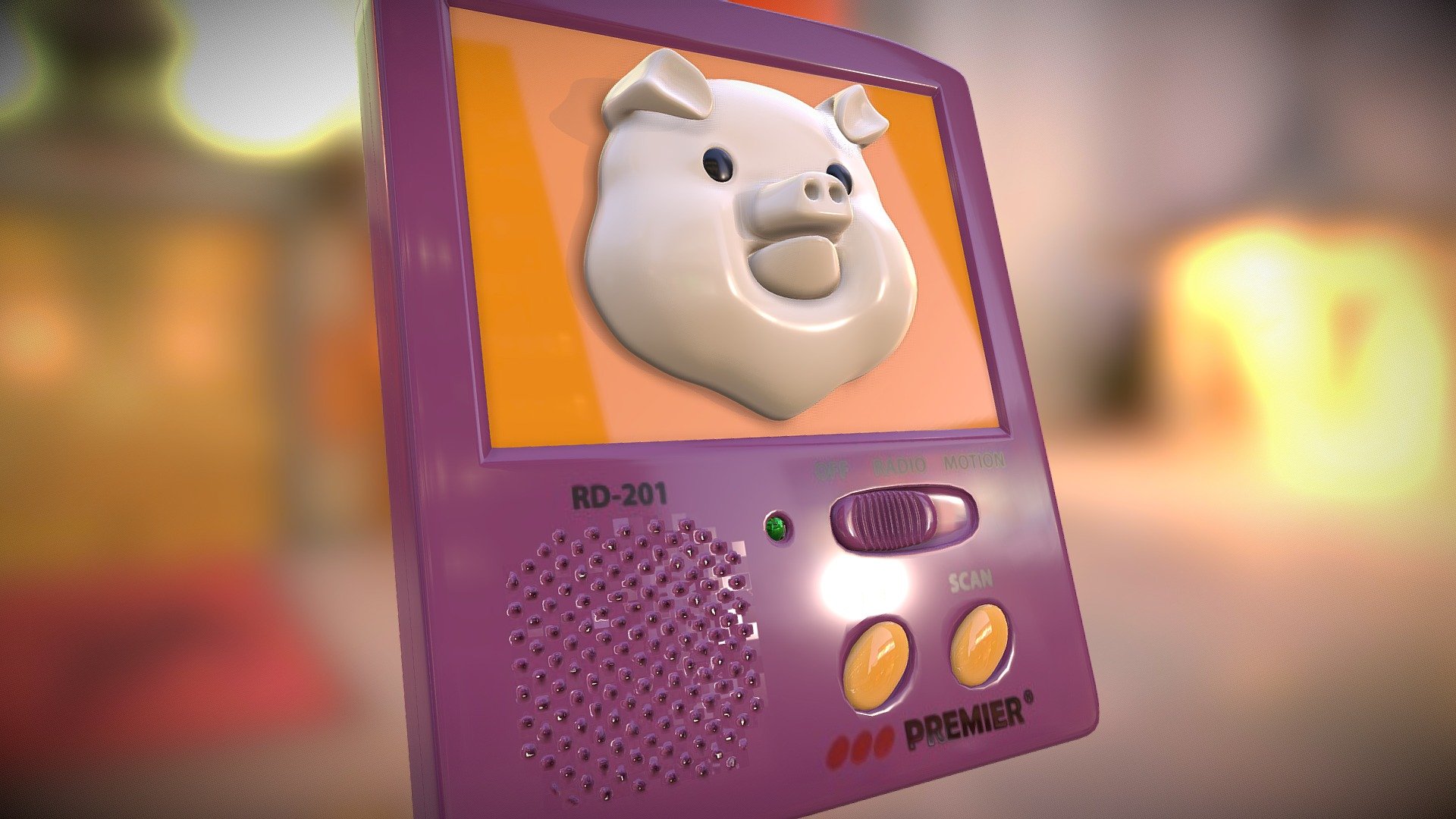A Little Pig Radio - 3D model by Jorge Avilés (@IndustrialDesign ...