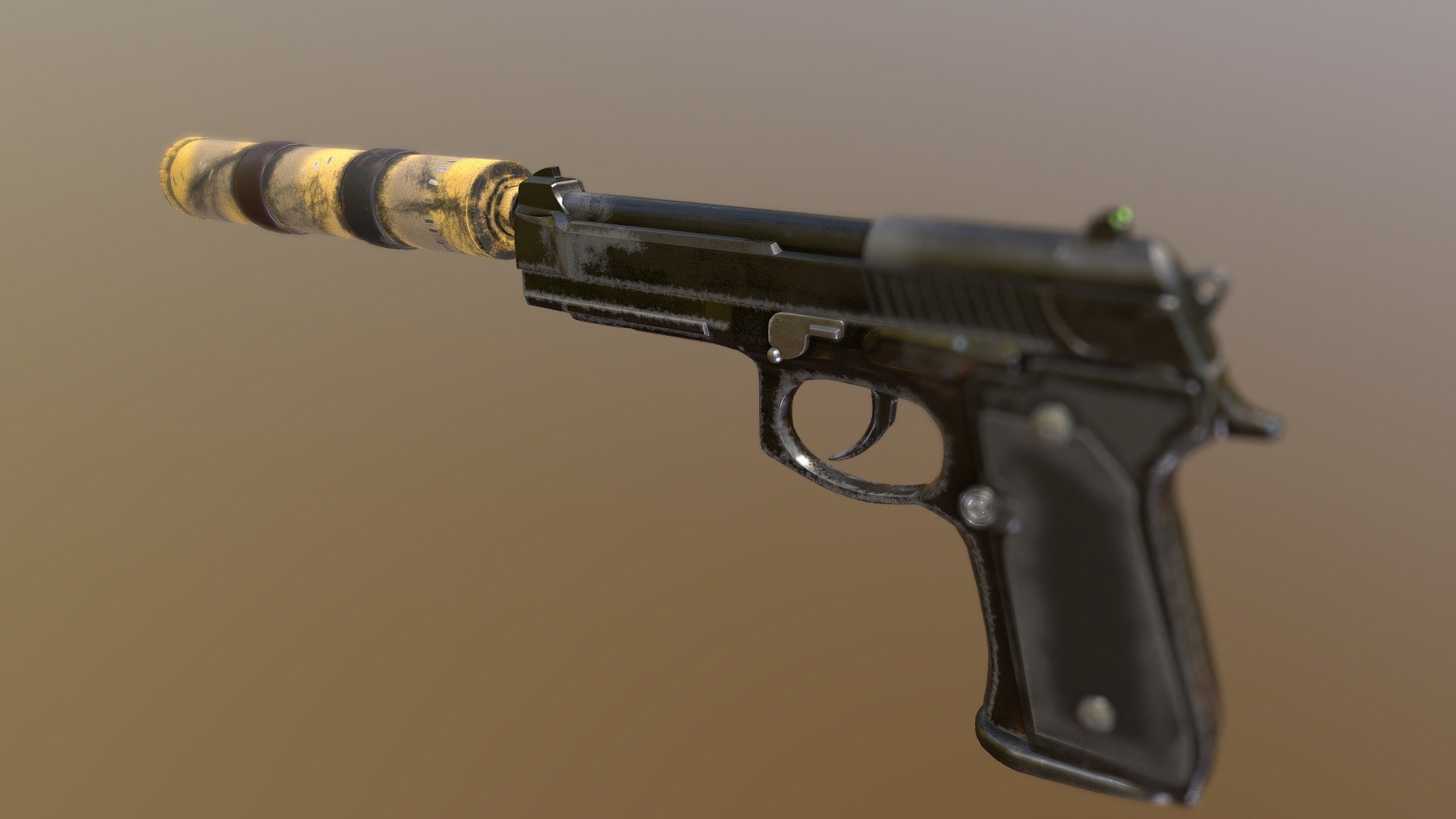 P92 Hangun with Suppressor - 3D model by Omar77 [74532d0] - Sketchfab
