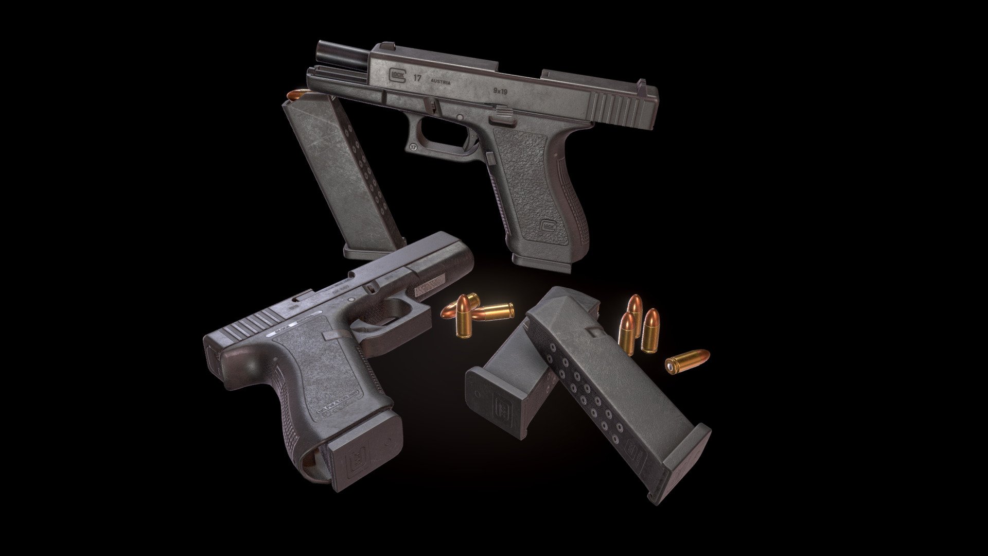 Glock 17 Gen 2 - 3D model by Ilya Palkhouski (@ilyapalkhouski) [745e4cc ...