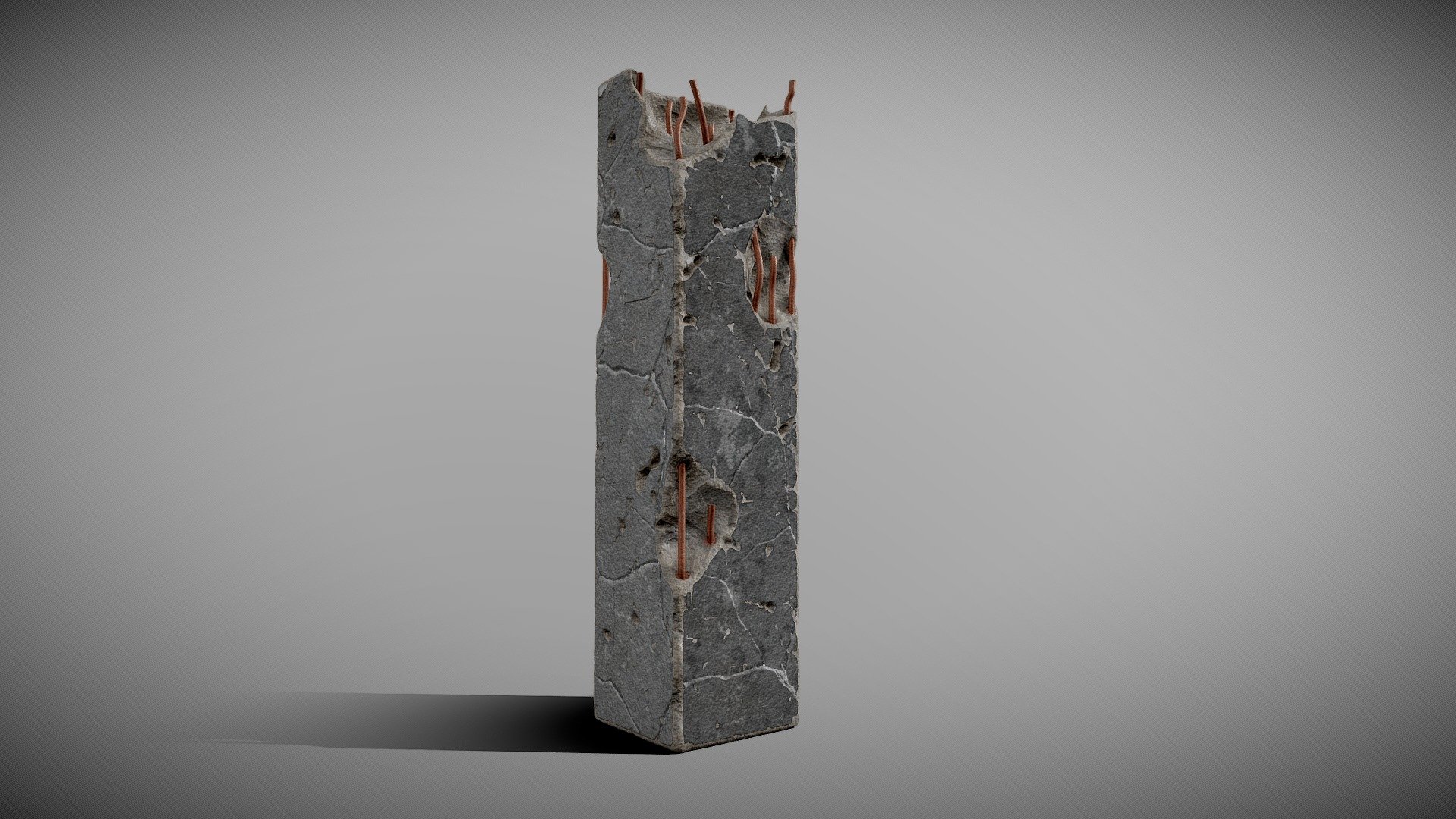 Low Poly Damaged Pillar 2K - 3D model by btitkin95 [745f11d] - Sketchfab