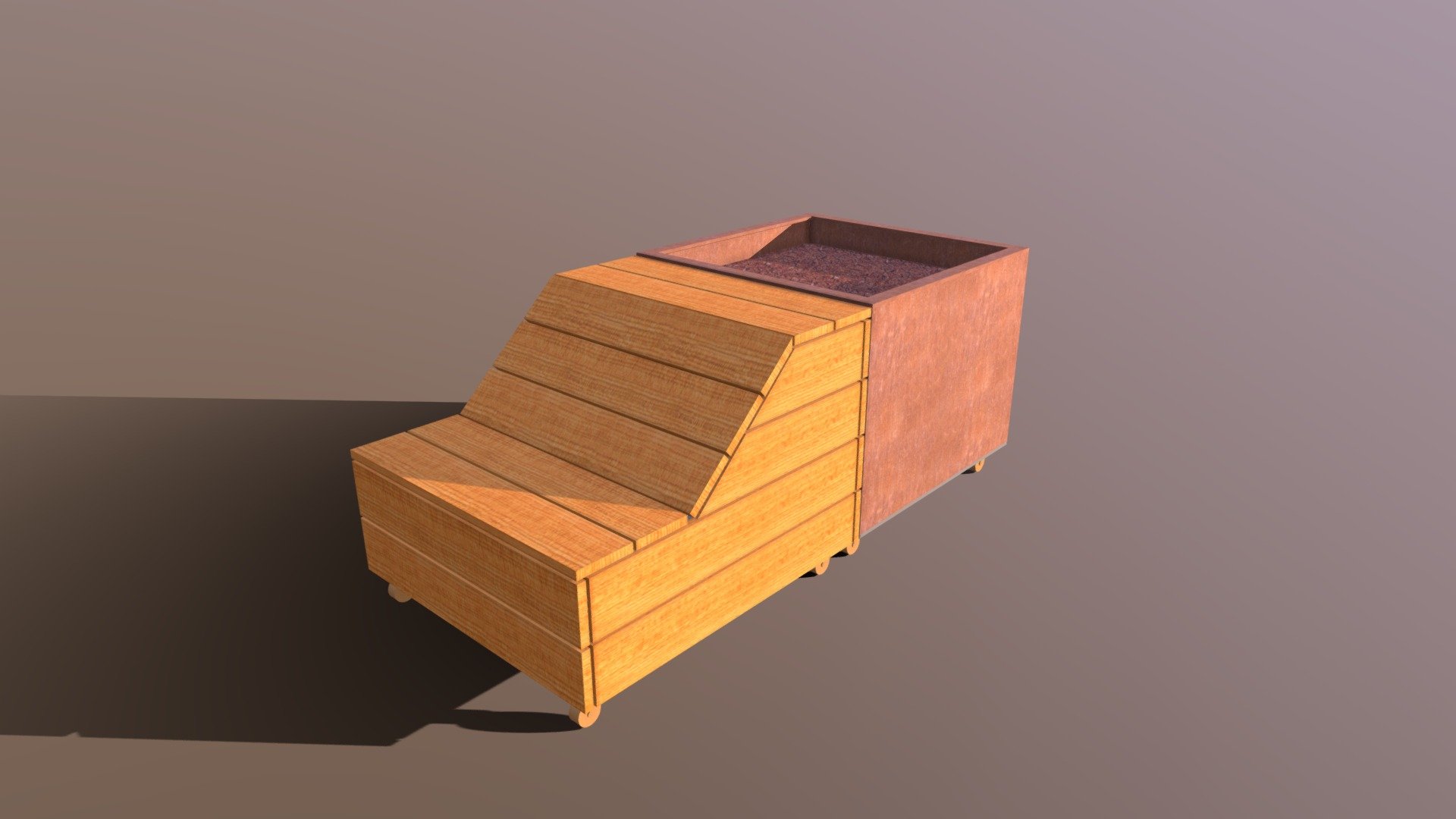 Movable Bench + Planter - 3D model by CoffeeYeen (@UrbanBrock) [746073c ...