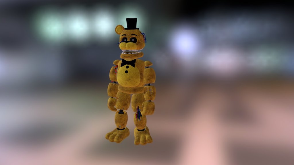 Withered Golden Freddy Animation #1 - 3D model by Joebot The Robot ...
