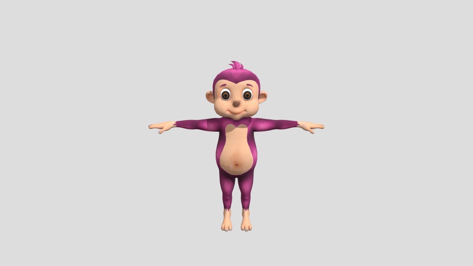 Violet Monkey - 3D model by creative.avl [74640a2] - Sketchfab
