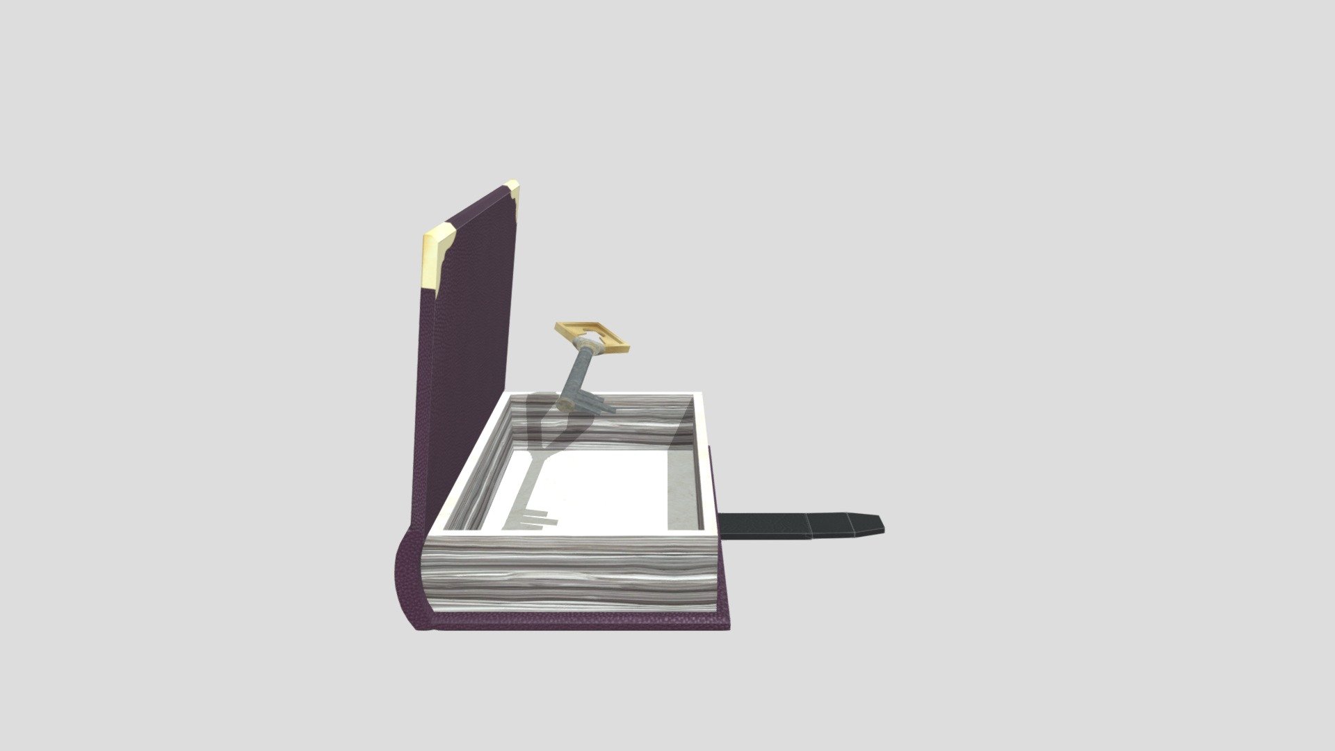 Spellbook and key - 3D model by CypherBug [7464f22] - Sketchfab