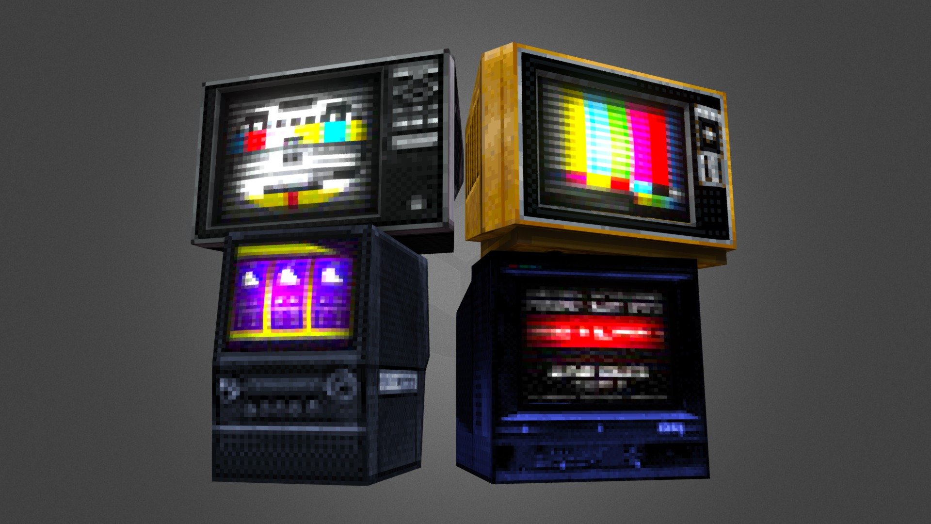 PSX Low-poly Televisions - Download Free 3D model by korkskrew2000 ...