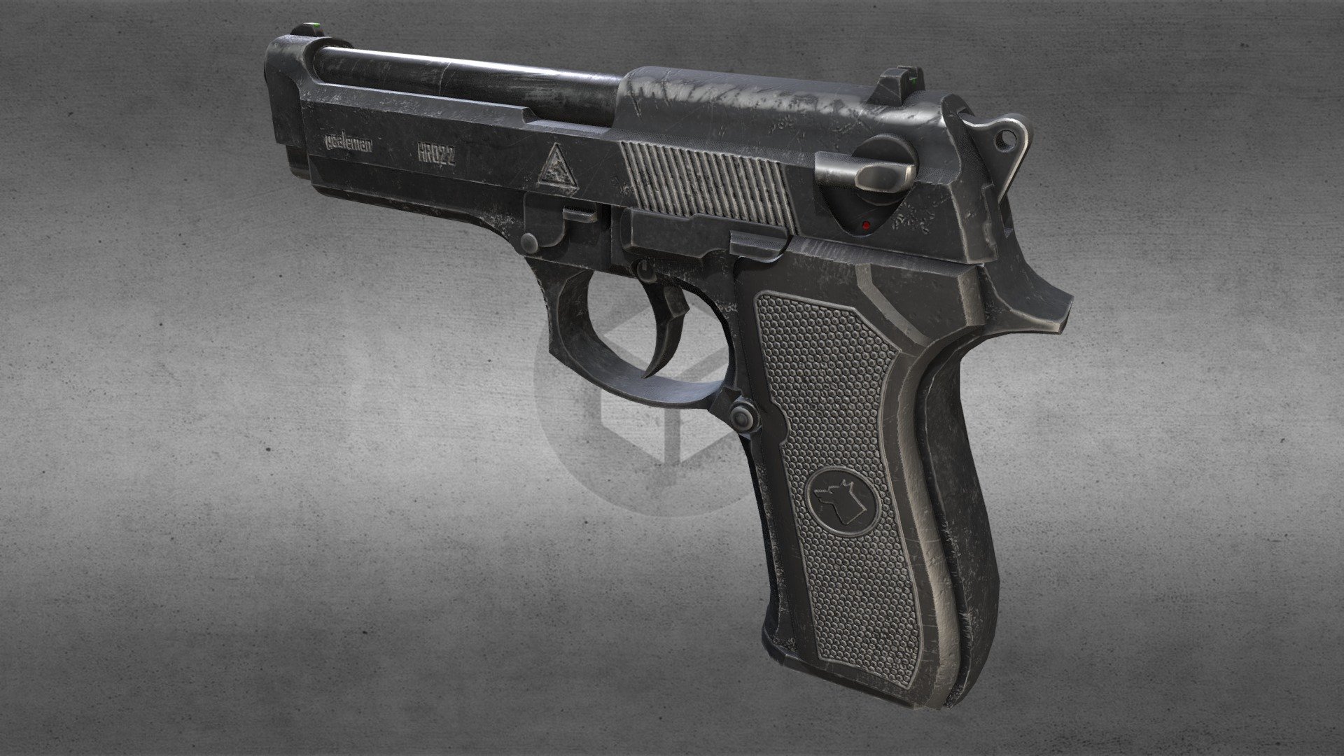 Handgun - 3D model by pcale [746909a] - Sketchfab