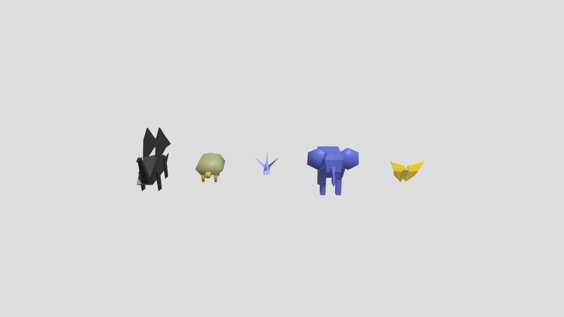Origami Pack - Download Free 3D model by lucascsar [746b123] - Sketchfab