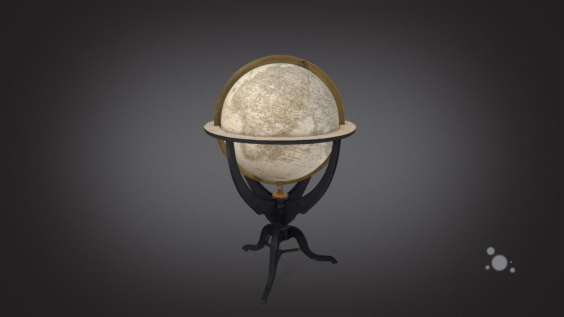 The first Hungarian globe - geography. 1840 - 3D model by Digitization ...