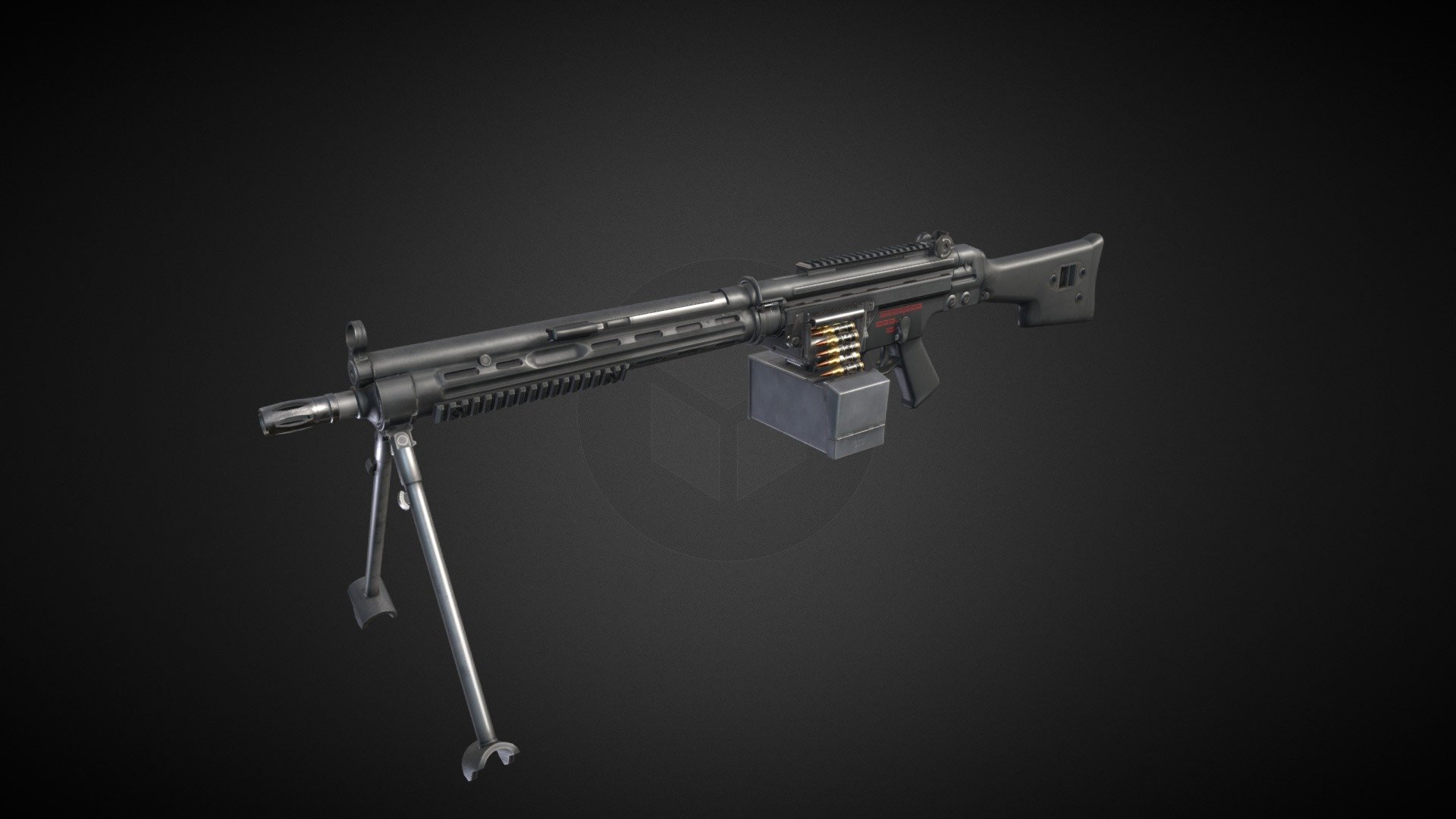 HK23e Light Machine Gun - Buy Royalty Free 3D model by Akinaro [74703c2 ...