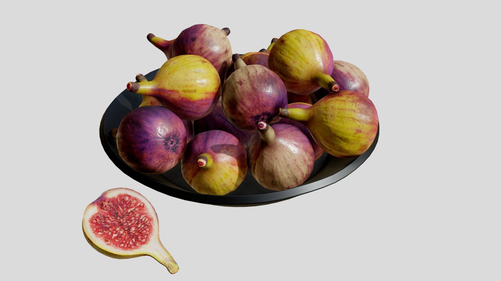 Food Set 22 / Bowl of Figs / PBR - 3D model by 3detto [74720c2] - Sketchfab