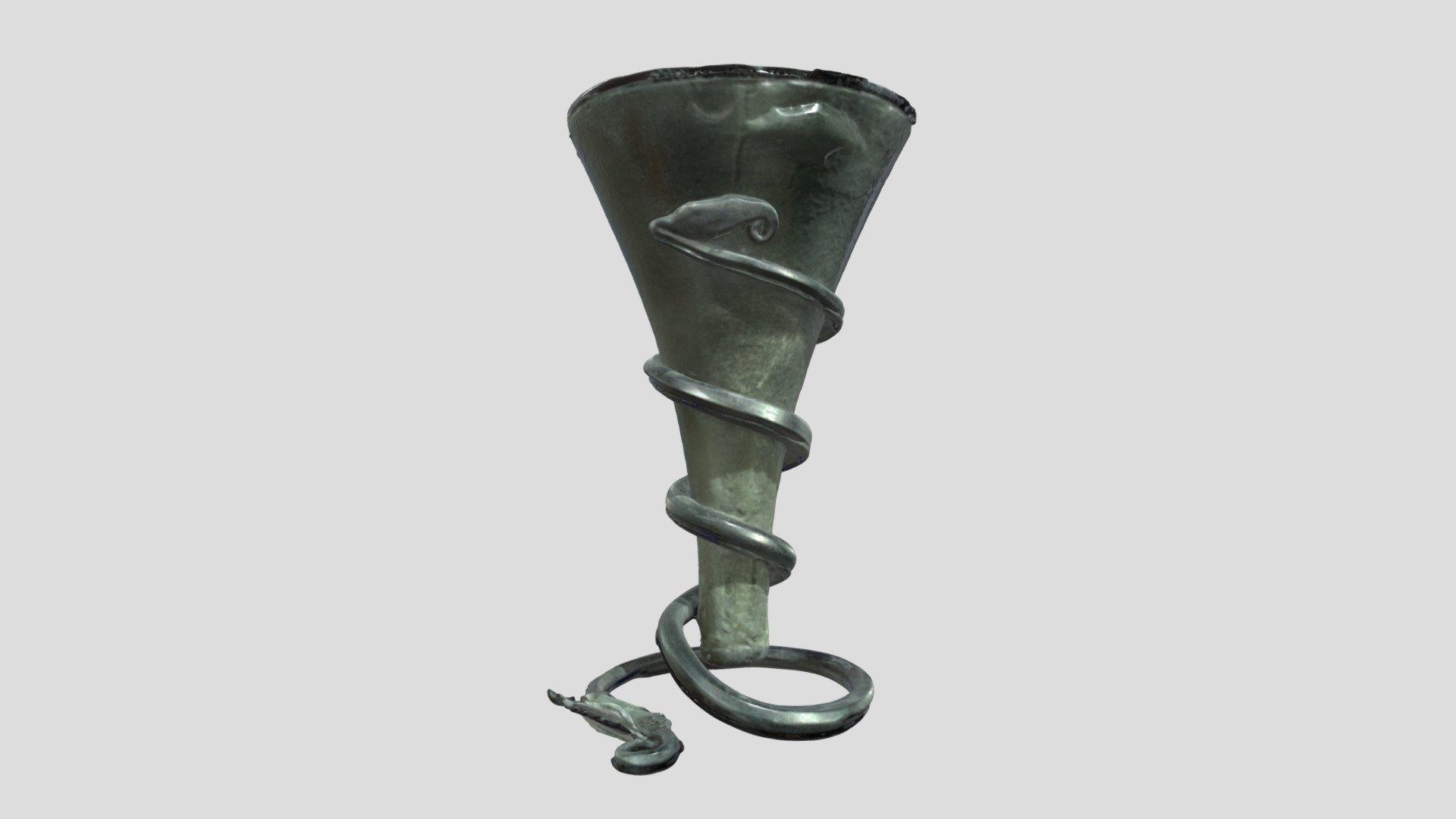 Glass and wrought iron cone beaker - 3D model by Aberdeen City ...