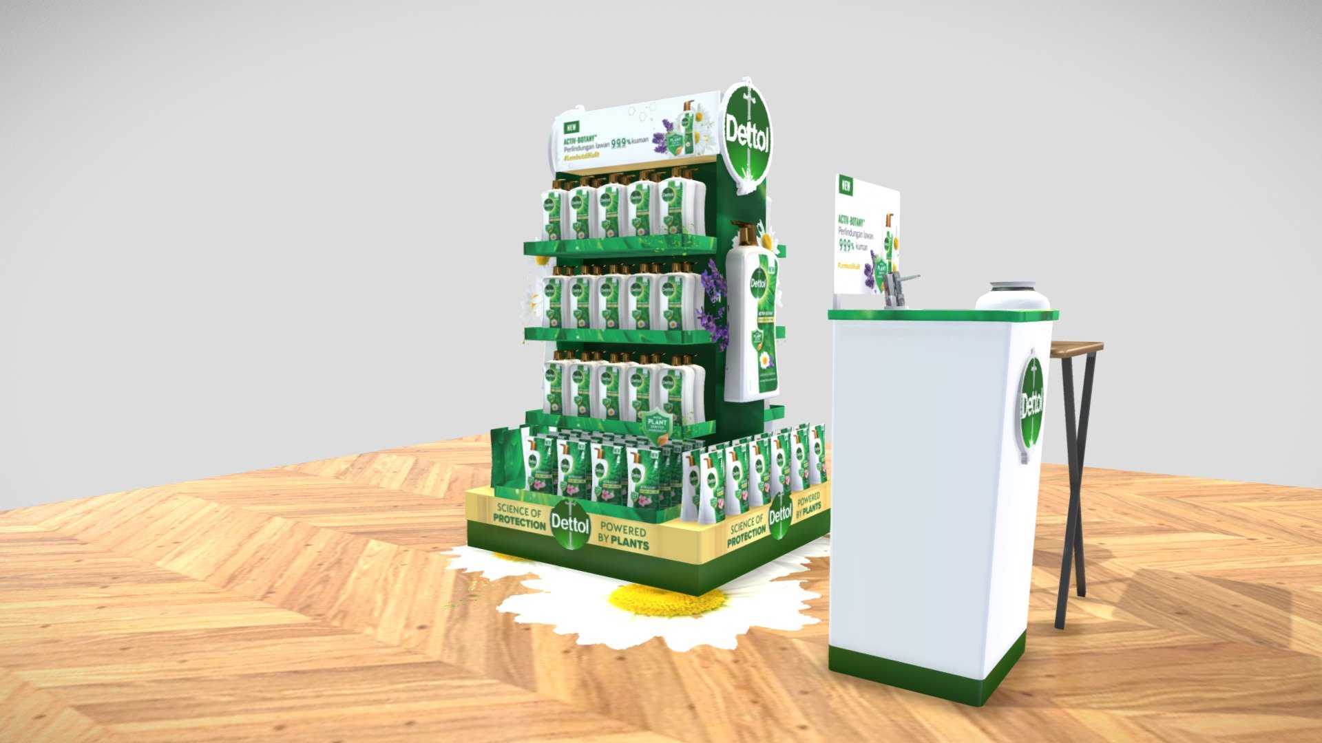 Dettol Floor Display - 3D model by aliven (@alivenn) [747a6c3] - Sketchfab