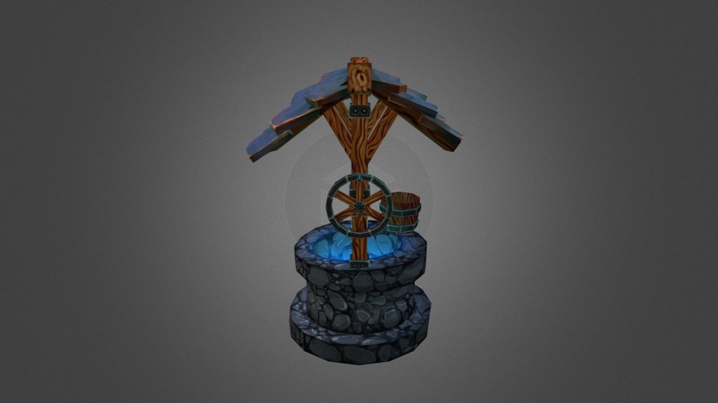 Handpainted well - 3D model by Noah (@Frankenstejin) [747d3a1] - Sketchfab