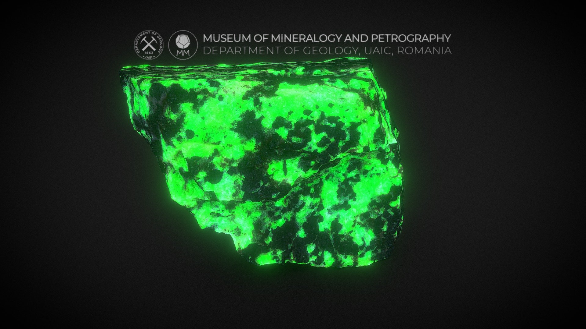 Willemite mineral under UV light - 3D model by Museum of Mineralogy and ...