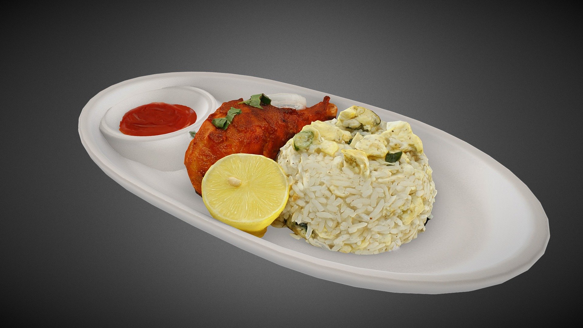Chicken Meal - Download Free 3D model by jjagdishwar [7481fbd] - Sketchfab
