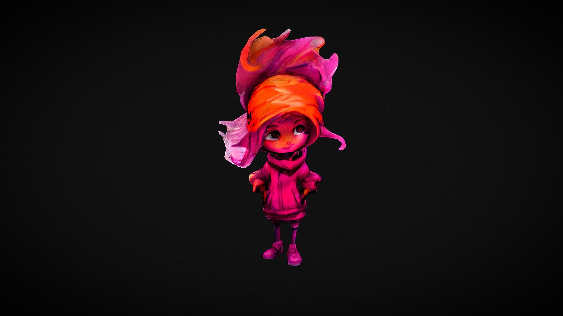 "Pink-themed Toy Art: The Magenta-haired Cartoon - Download Free 3D ...