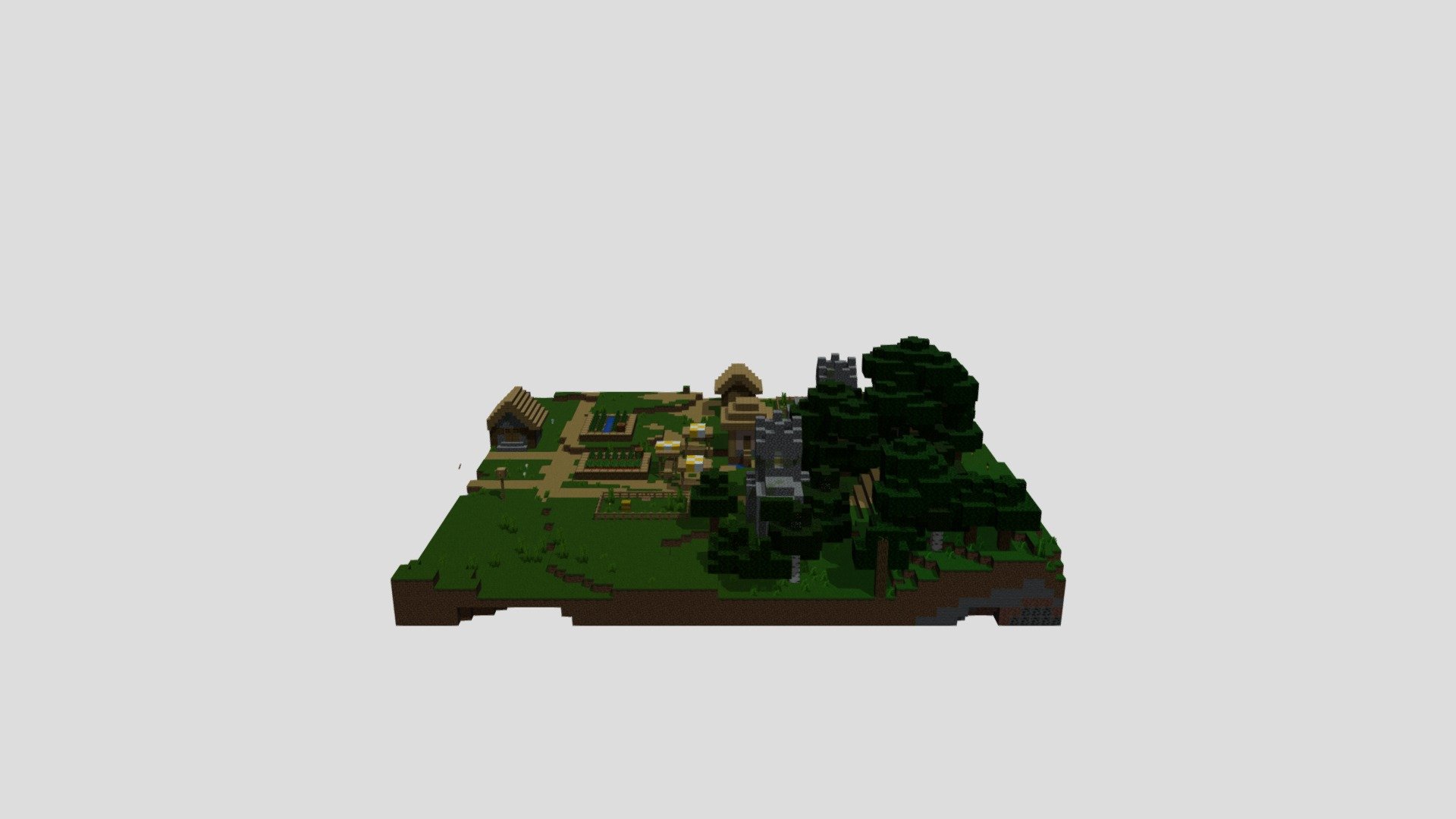 Minecraft_village - 3D model by TRSgamings [7484a4d] - Sketchfab