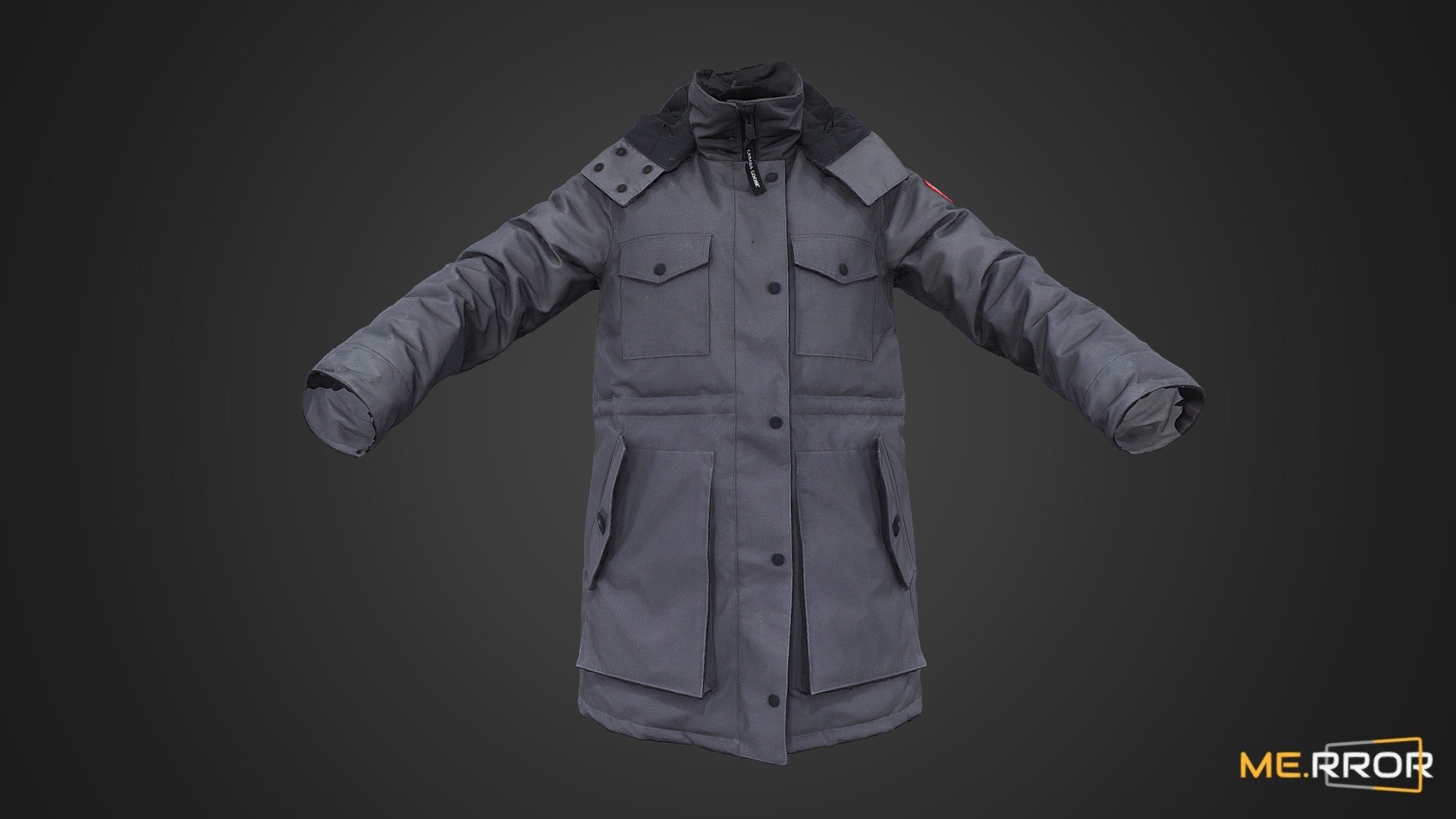Gray goose down jacket - Buy Royalty Free 3D model by ME.RROR Studio ...