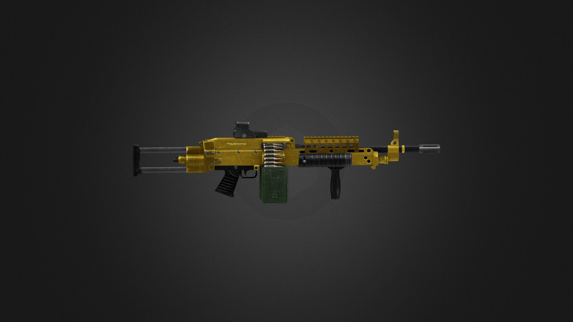 Em-249 Minimi gold - 3D model by Dimac [748b3f4] - Sketchfab