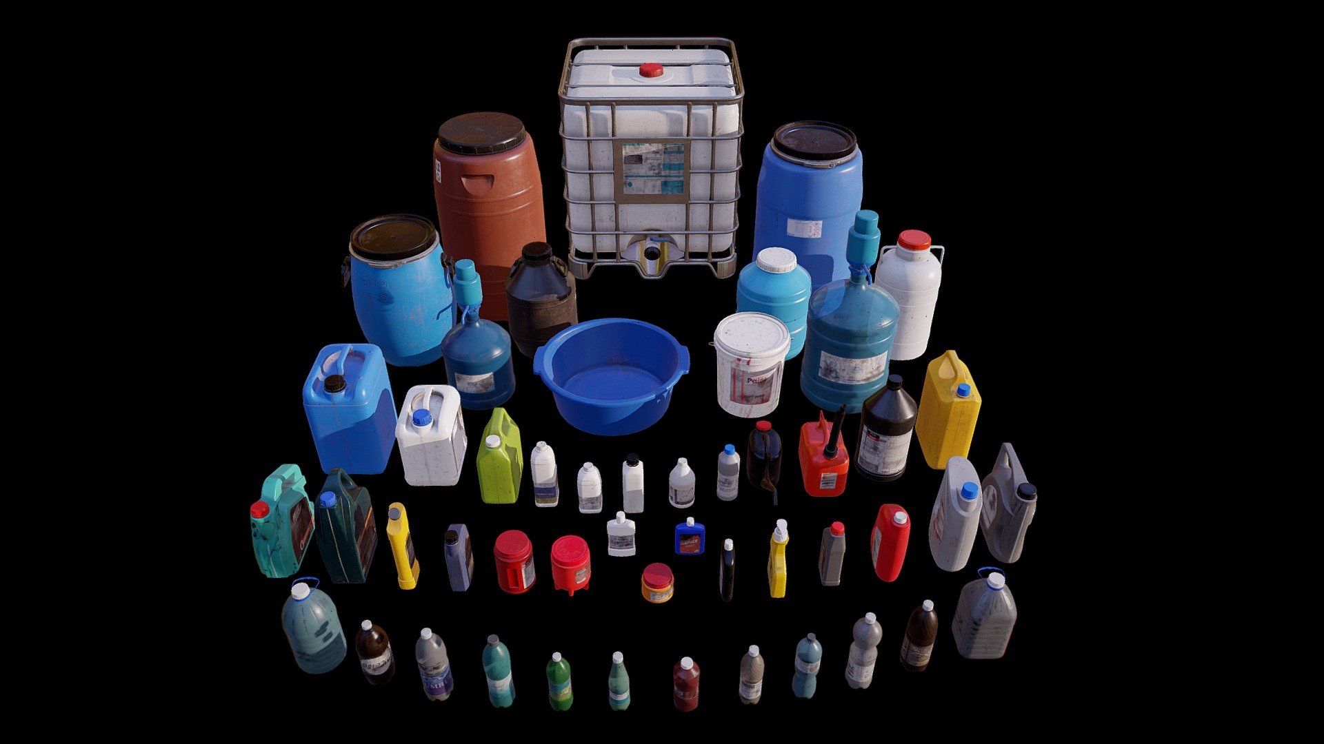 Plastic Containers - 3D model by M3D (@M3Drender) [748ddf8] - Sketchfab