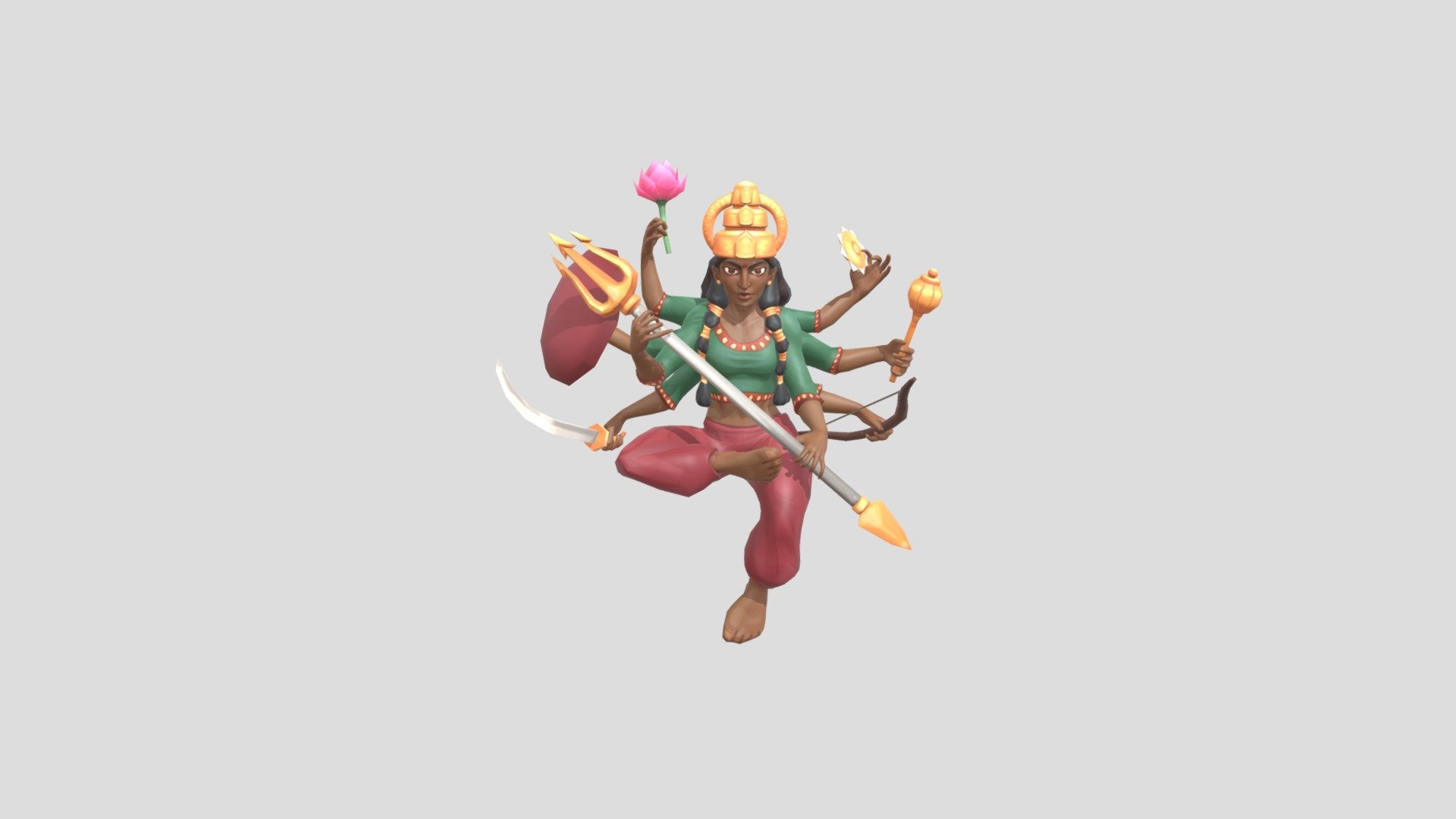 Happy Durga Puja - 3D model by sonit.gorai [749027e] - Sketchfab